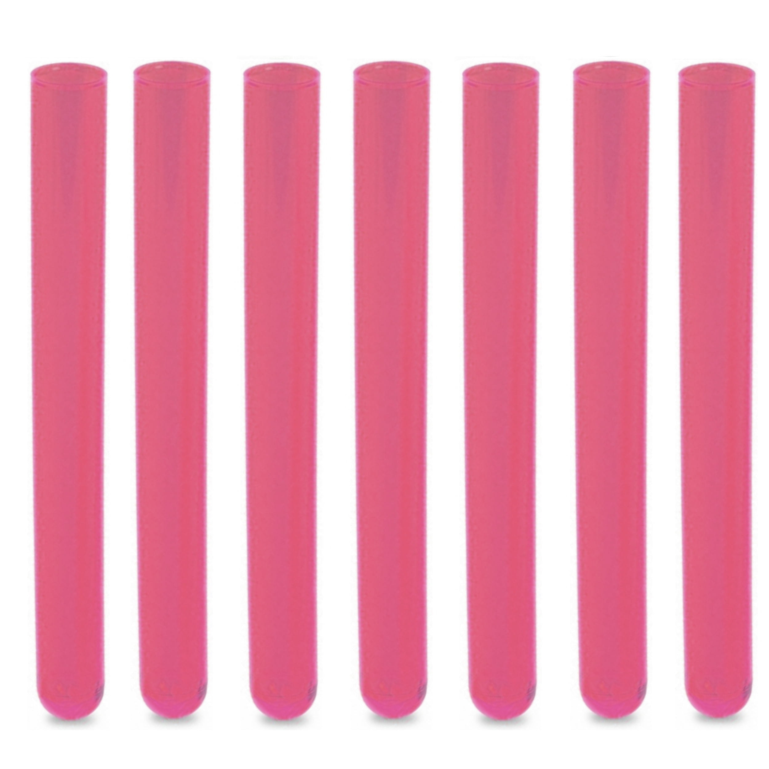 16x125mm Test Tube, PP Plastic, Round Btm, 17ml Vol, Pink, Karter ...