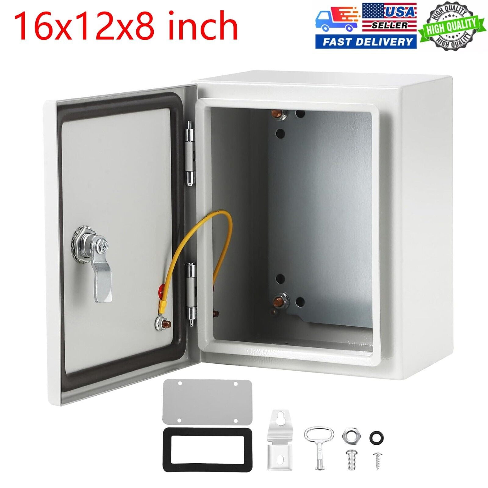 16x12x8'' Nema 4X Carbon Steel Electrical Enclosure IP66 Wall Mount Junction Box - Walmart.com