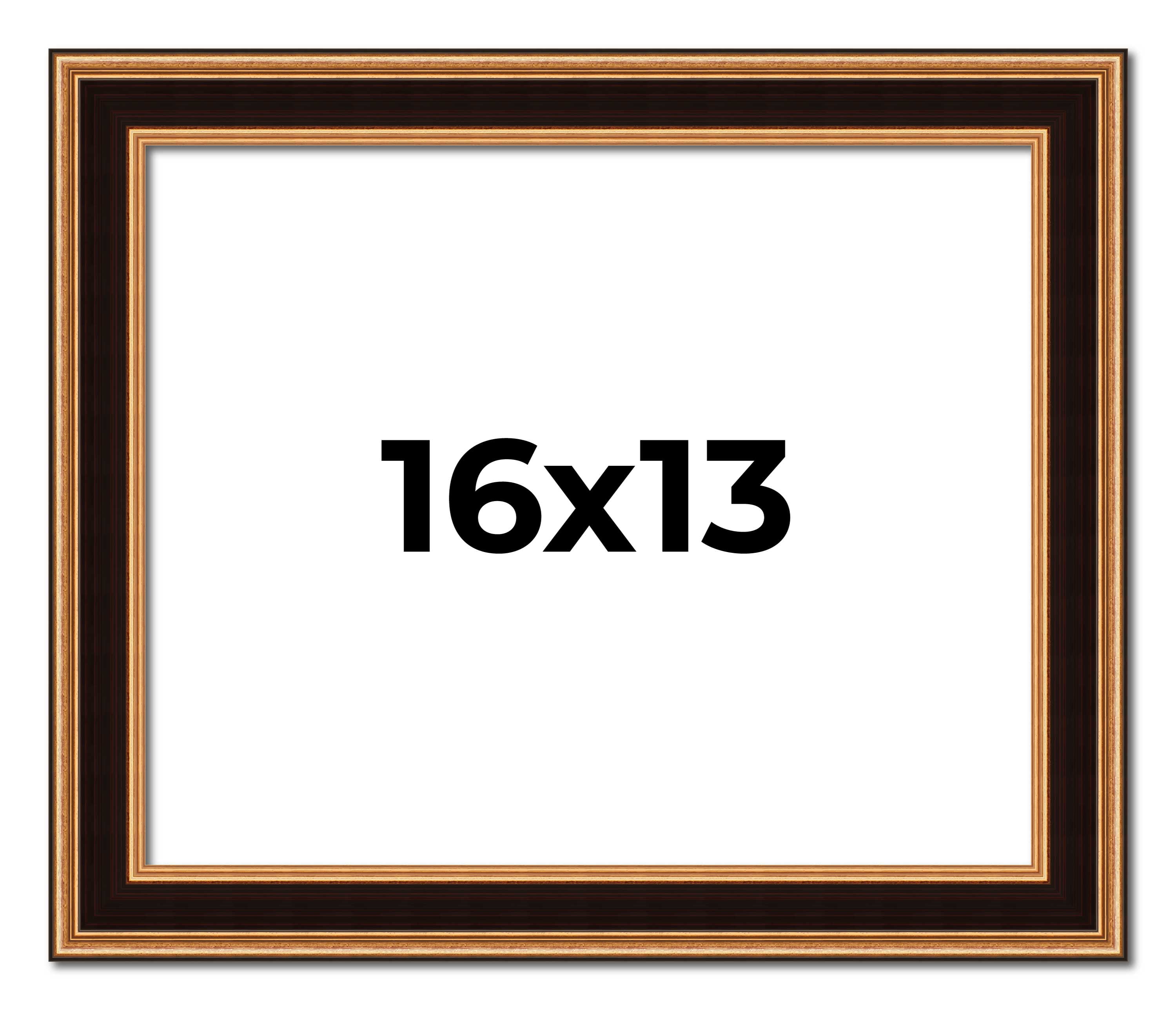 16x13 Frame Gold Real Wood Picture Frame Width 1.75 inches | Interior ...