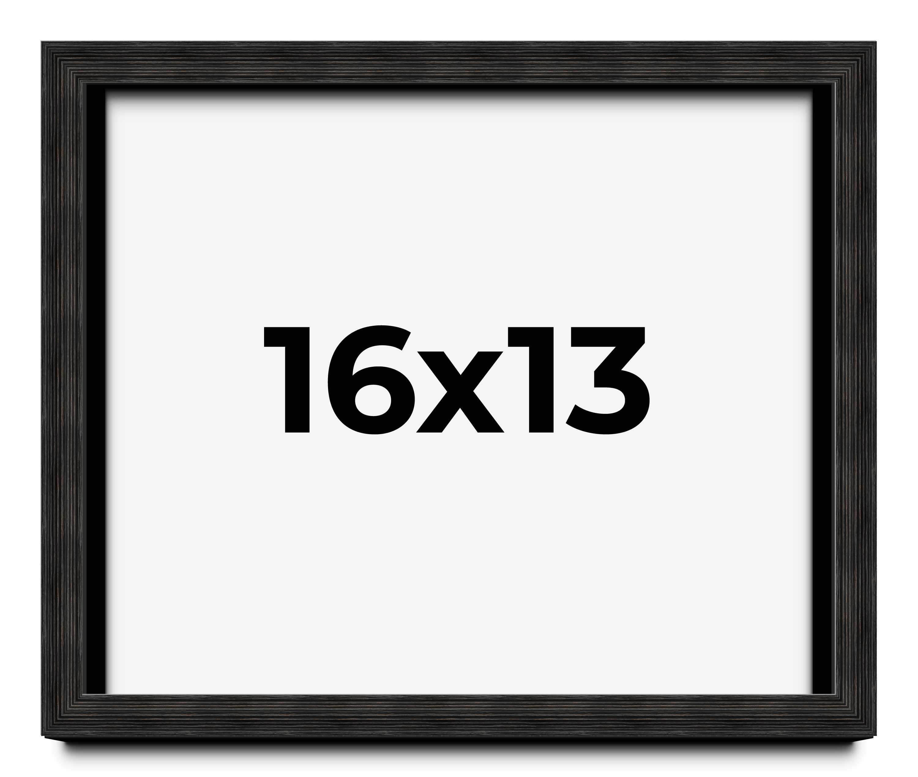 16x13 Shadow Box Black Rustic Barnwood Display Frame | 1.125 Inch Deep ...