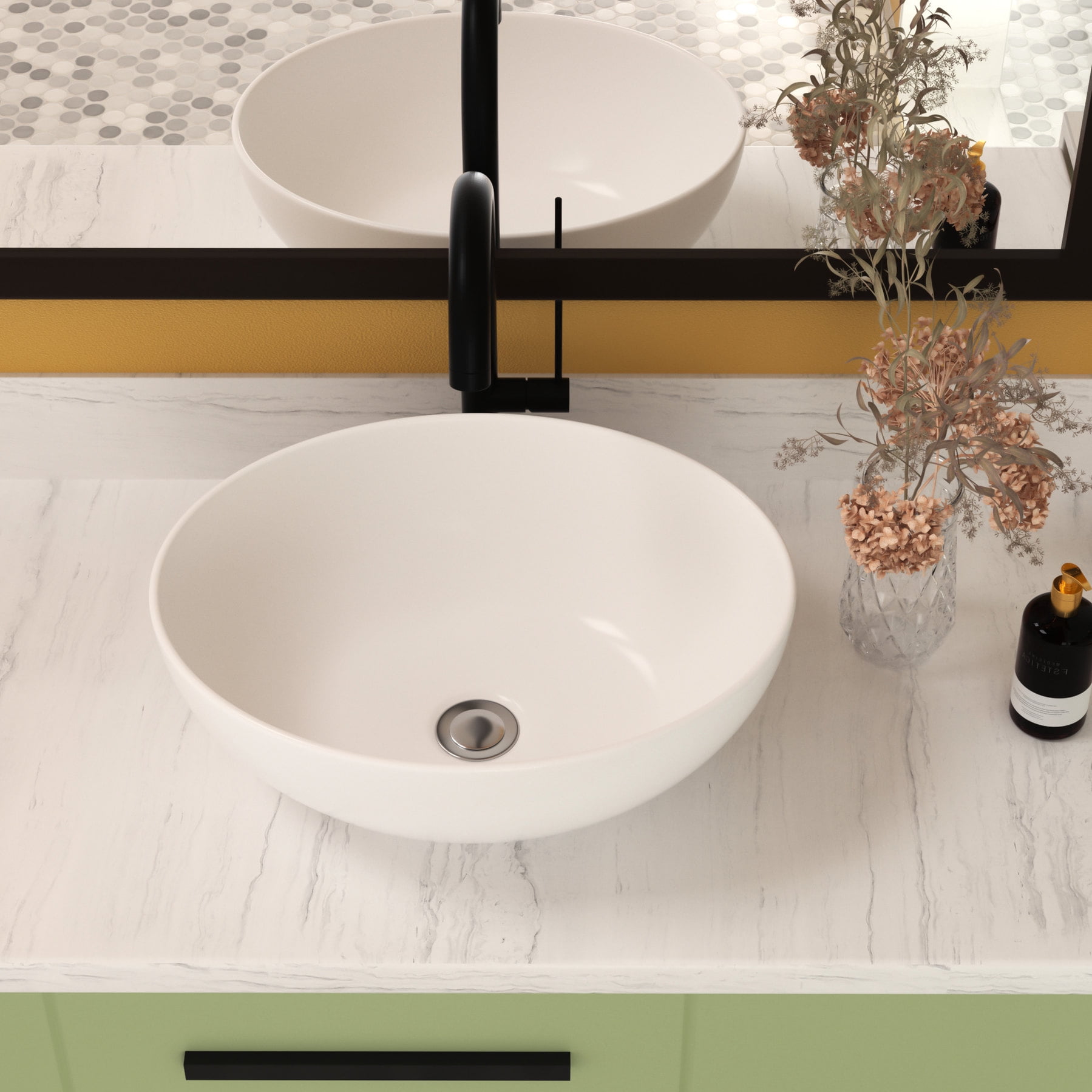 16x13x5.5 Inch White Sink | Stain Resistant & Acid Proof | Above ...