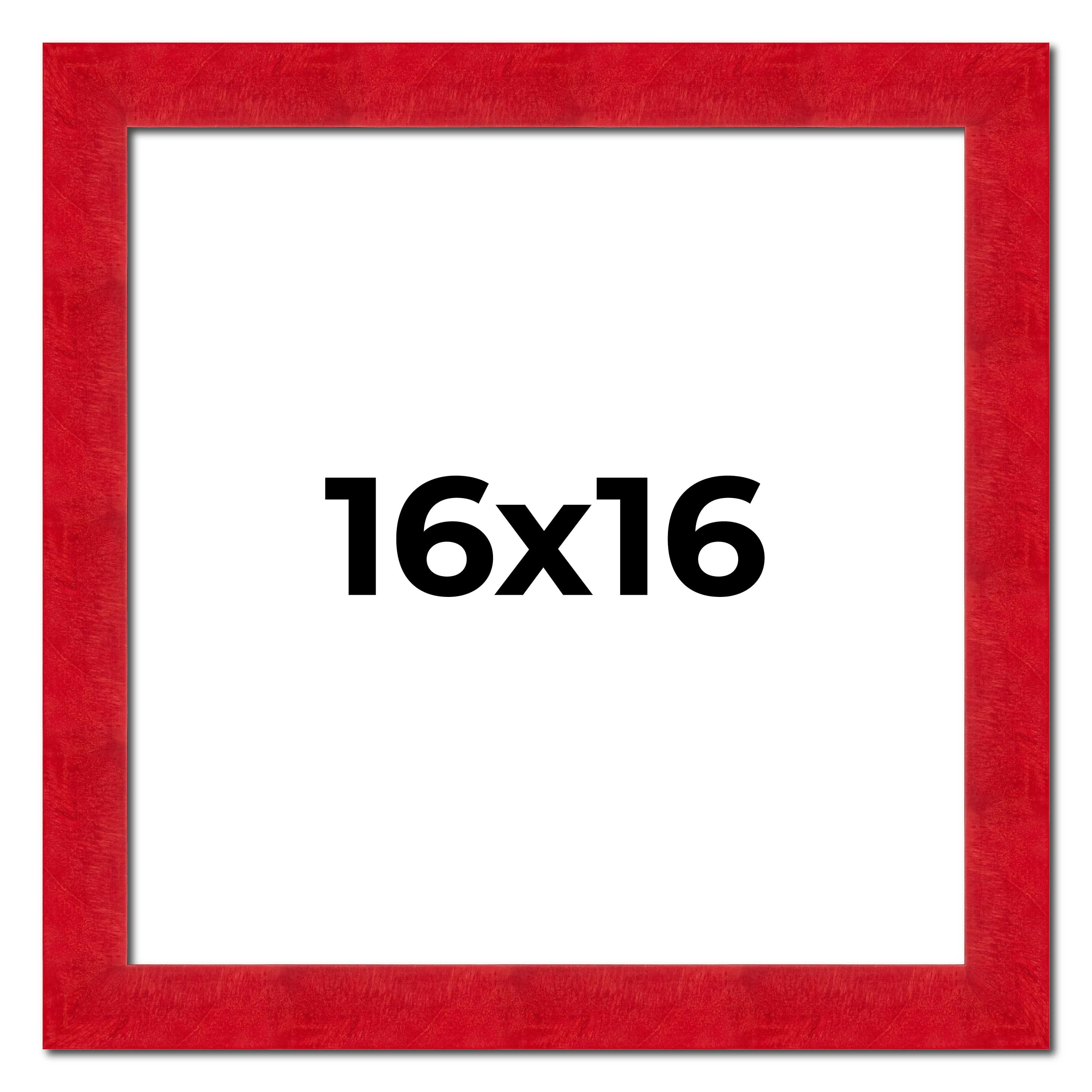 16x16 Frame Red Burl Solid Wood Picture Frame Width 1.75 Inches ...