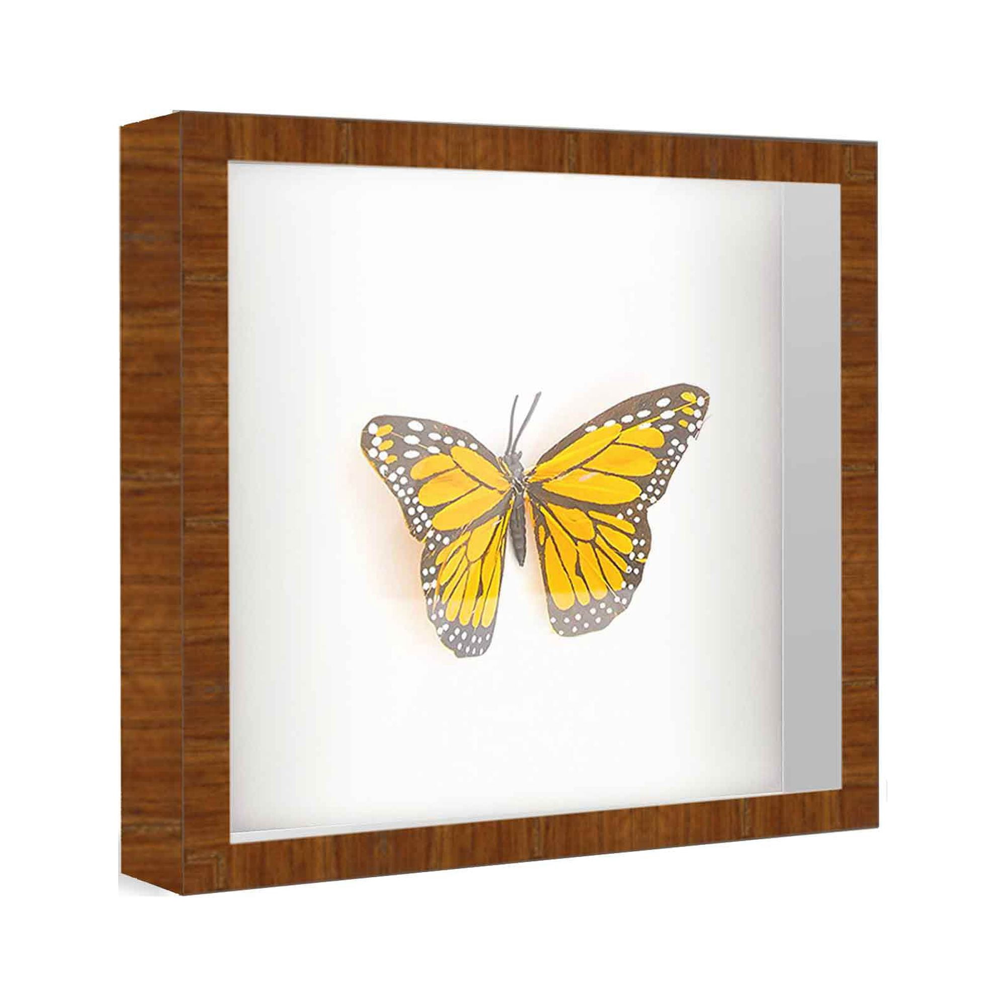 16x16 Shadow Box Frame Silver | 1 inches Deep Real Wood Mid-Century ...