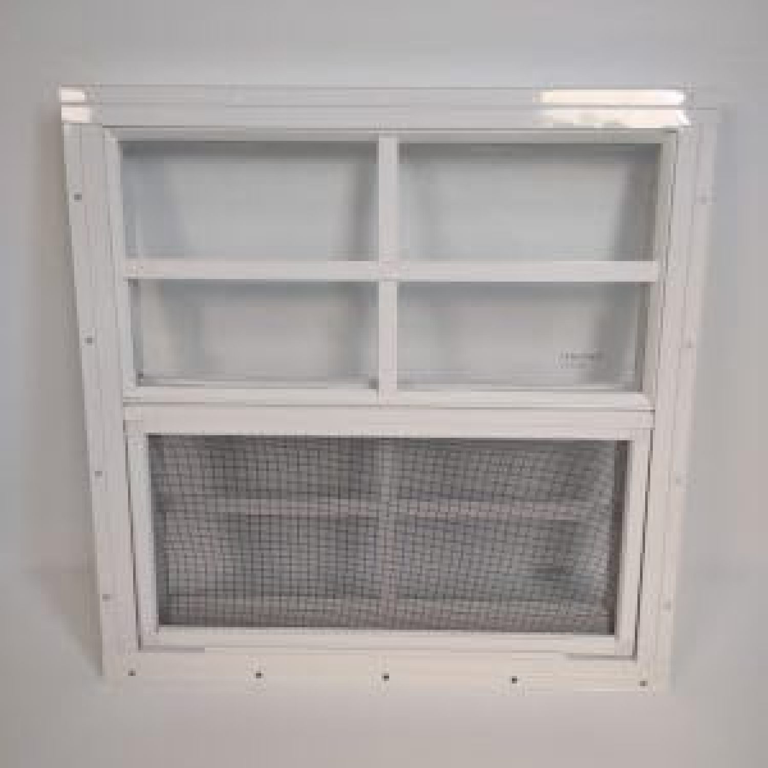 16x16 Transom Vertical Sliding Shed Window, Tempered Glass, Aluminum ...