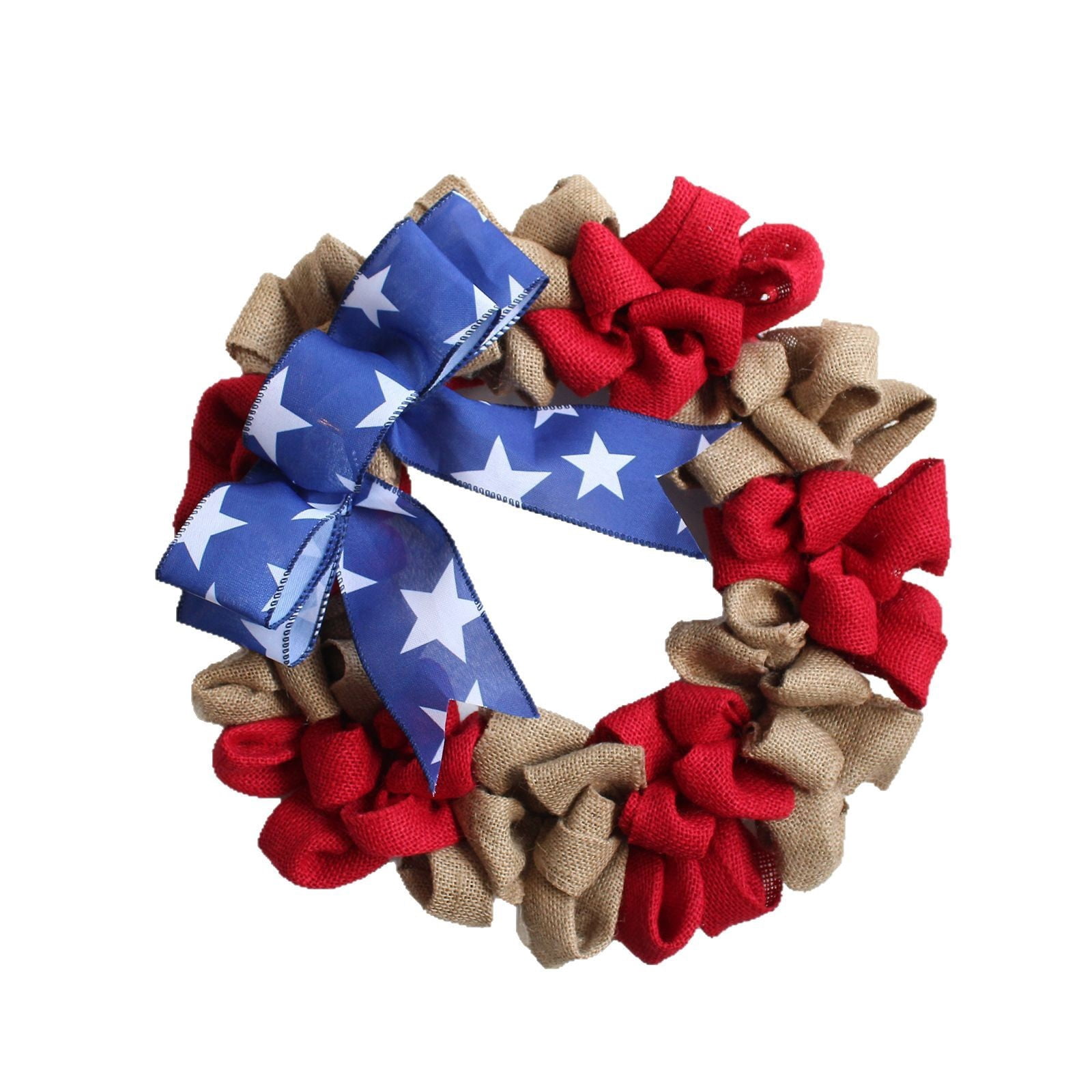 16x16 inch American Flag Floral Wreaths Patriotic Decorations Wreath ...