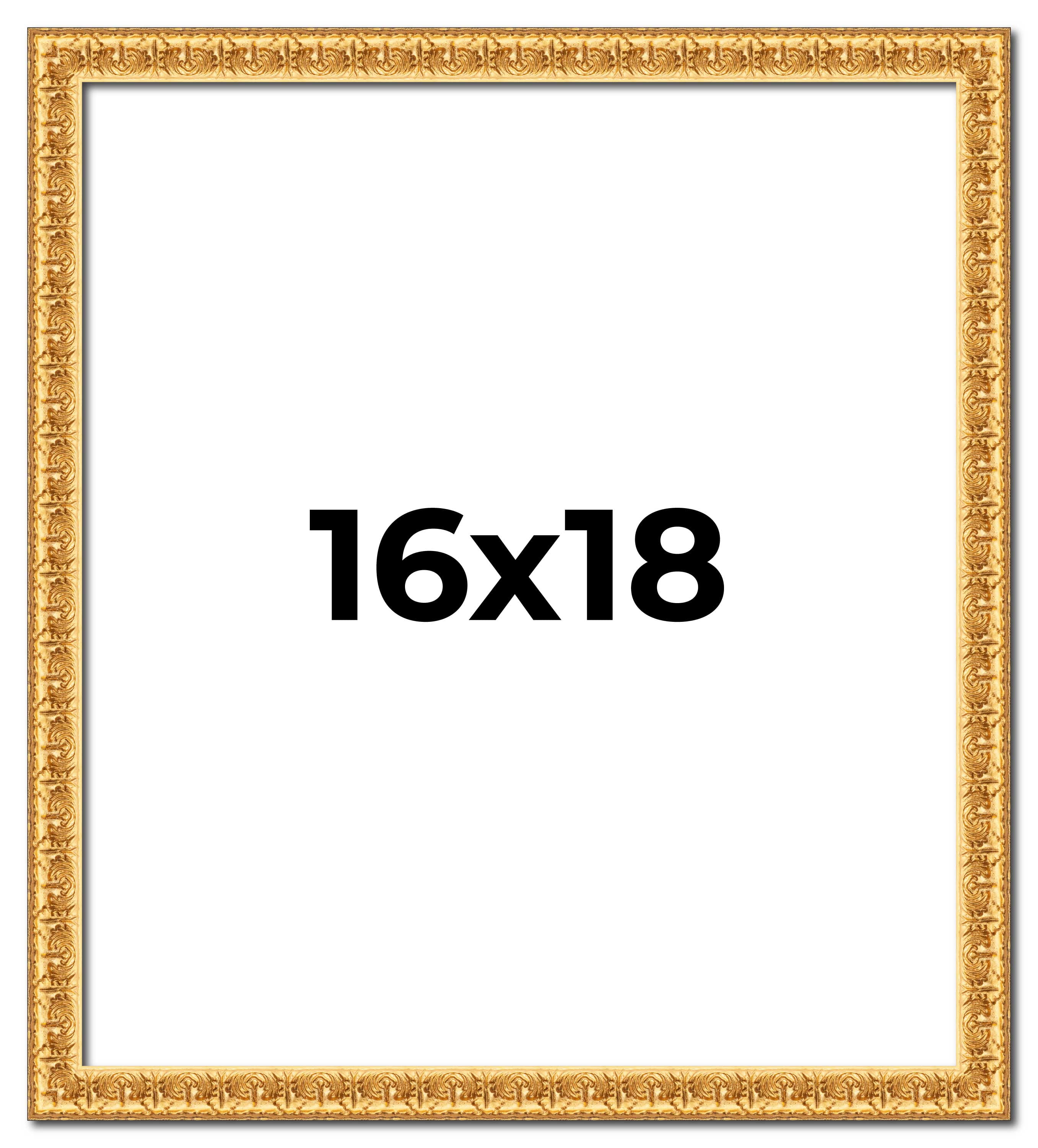 16x18 Frame Gold Real Wood Picture Frame Width 1 inches | Interior ...