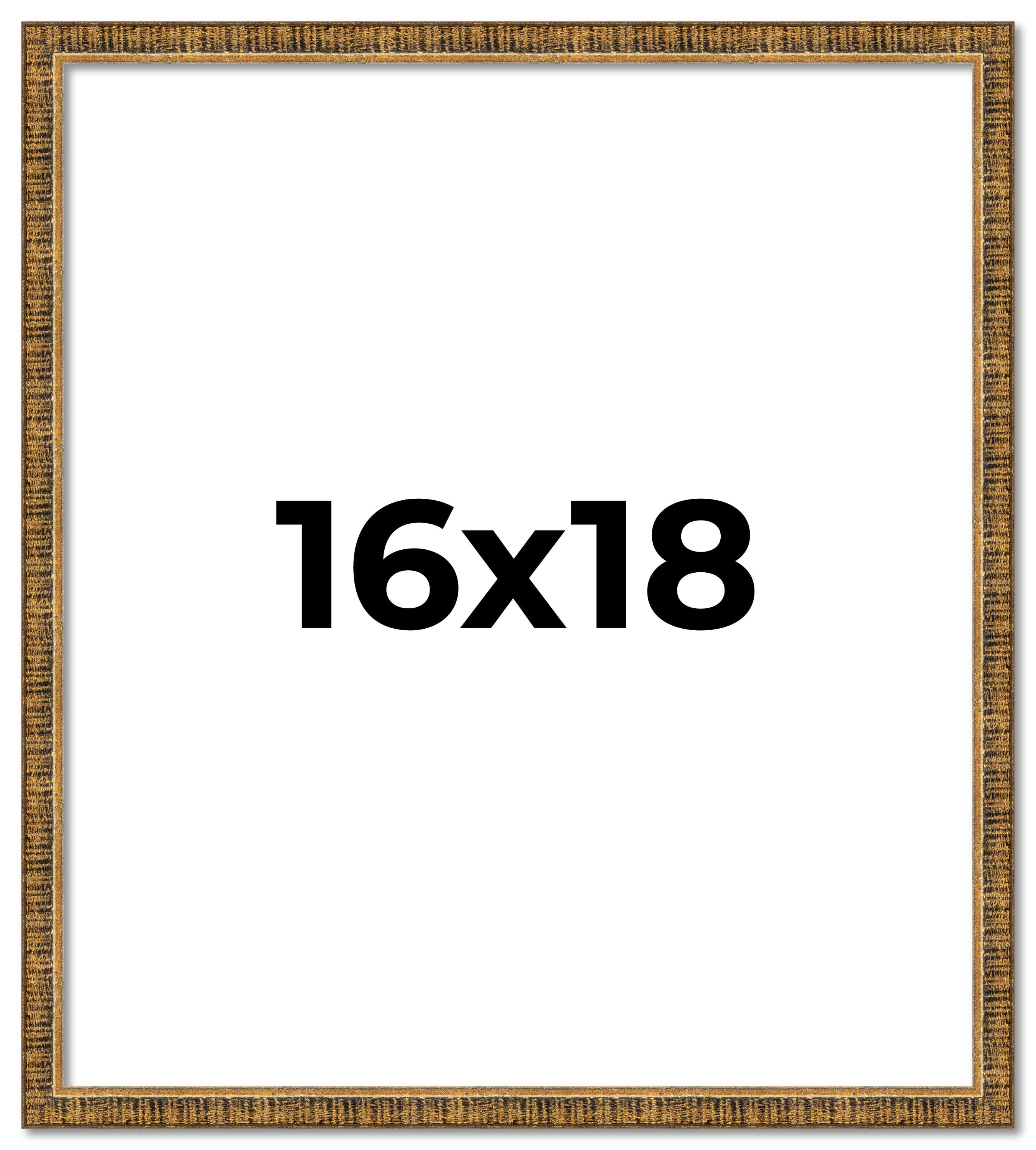 16x18 Frame Gold Solid Wood Picture Frame - Complete Modern Photo Frame ...