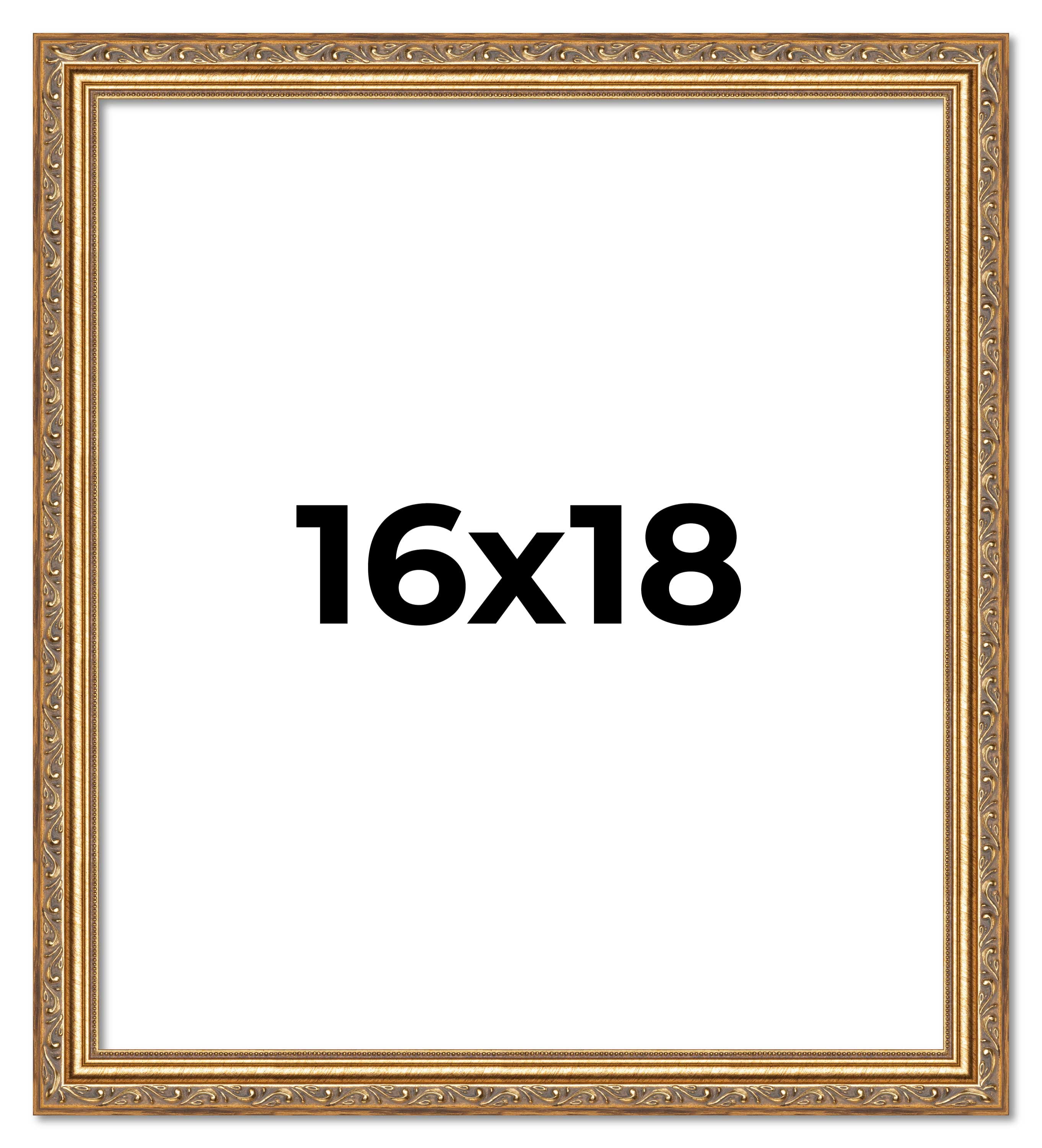 16x18 Frame Gold Solid Wood Picture Frame Width 1.25 Inches | Interior ...