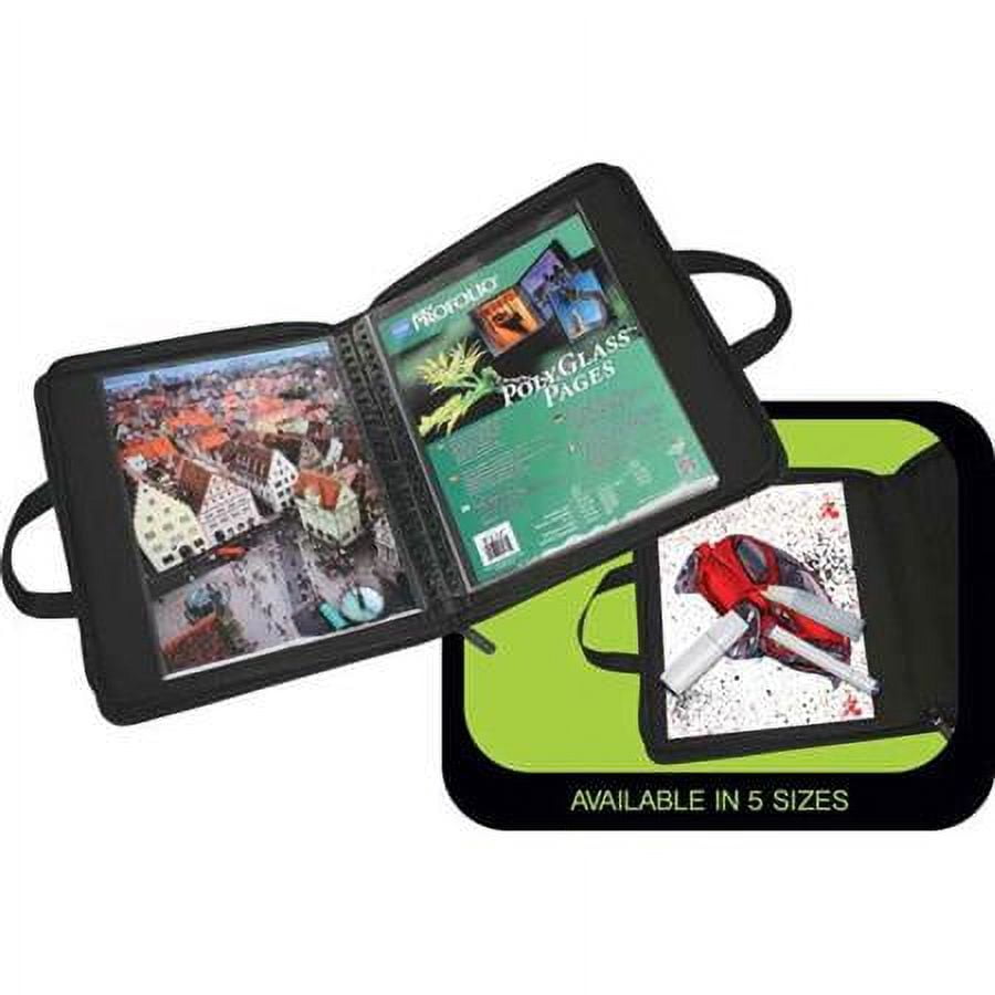 16x18" Portfolio Art Size Zipper Case for 14x17" Multi-Ring Binders ...
