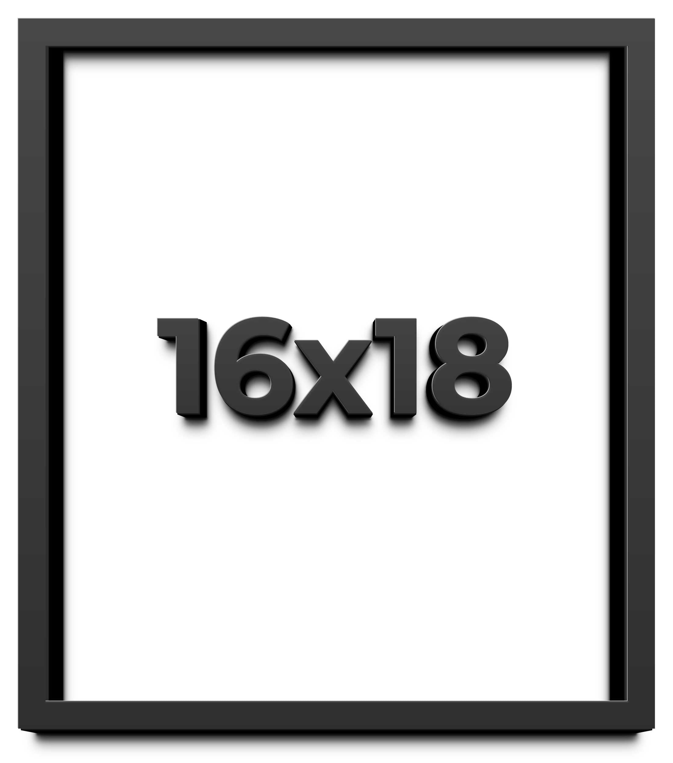 16x18 Shadow Box Frame Black | 2 Inches Deep Real Wood Contemporary ...