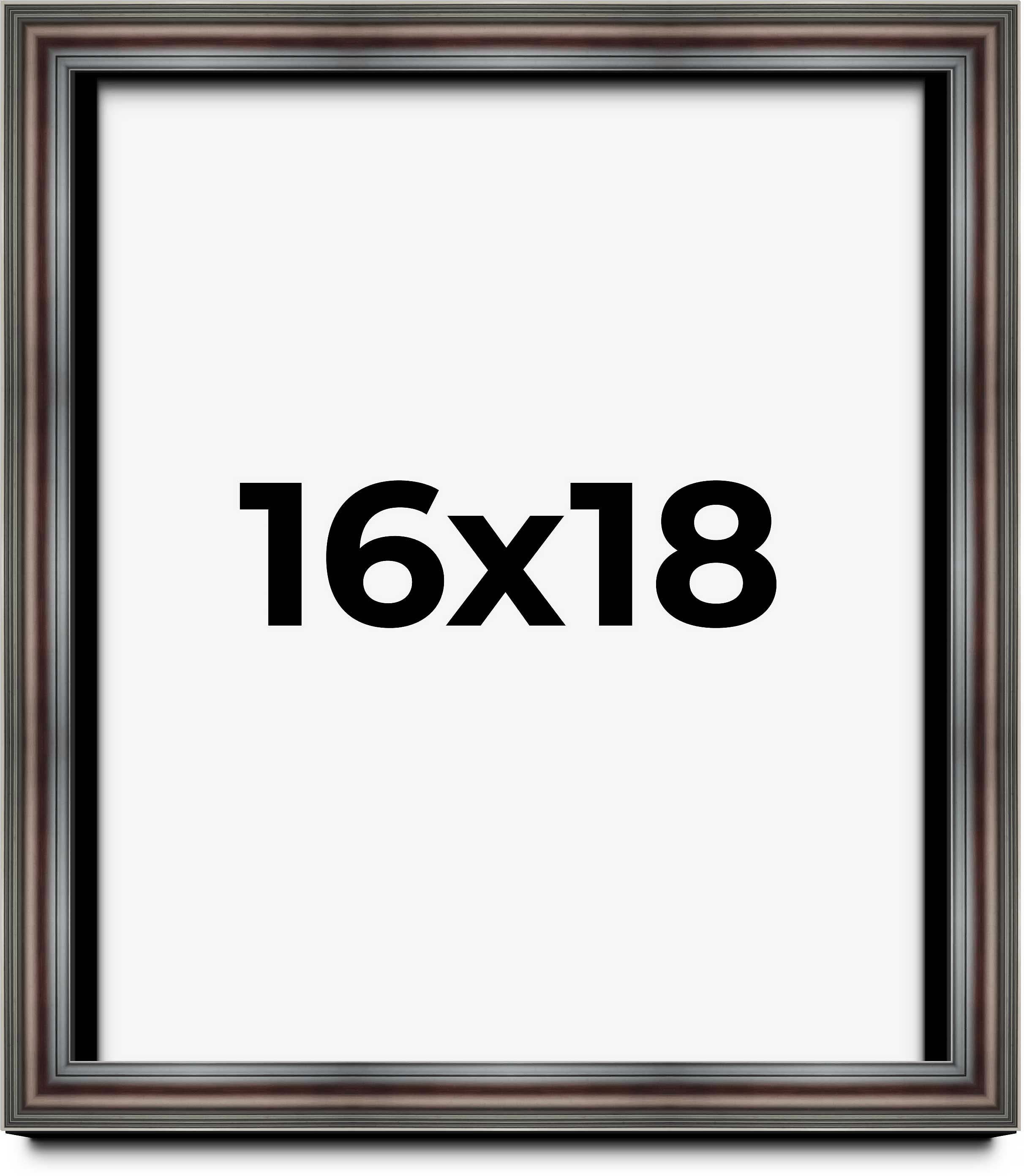 16x18 Shadow Box Frame Brown Cherry | 2.625 Inches Deep Pine Wood ...