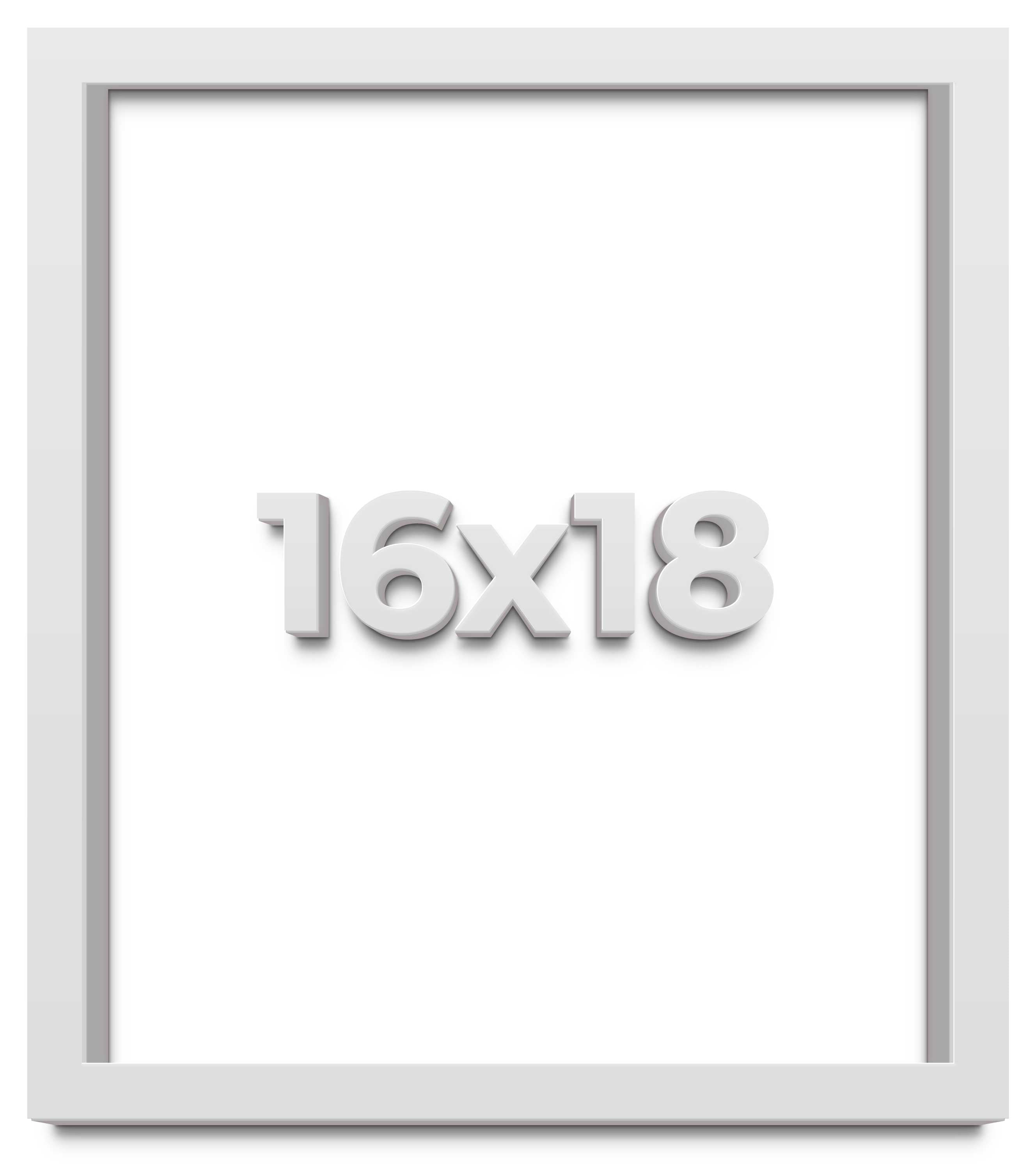 16x18 Shadow Box High Gloss White Display Frame | 1.625 Inches Deep | 1 ...