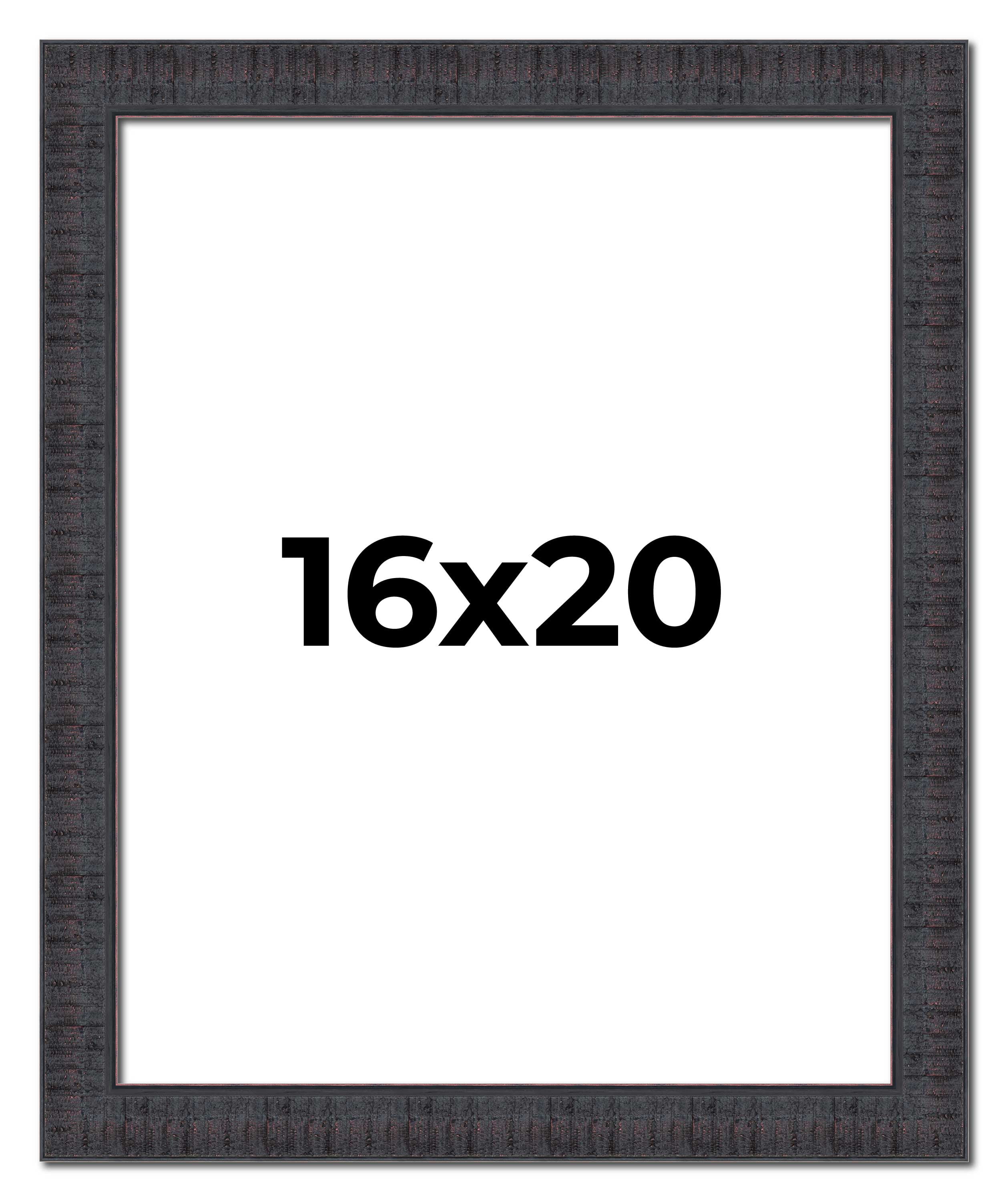 16x20 Frame Brown Rustic Solid Wood Picture Frame 1.5 Inches Wide ...