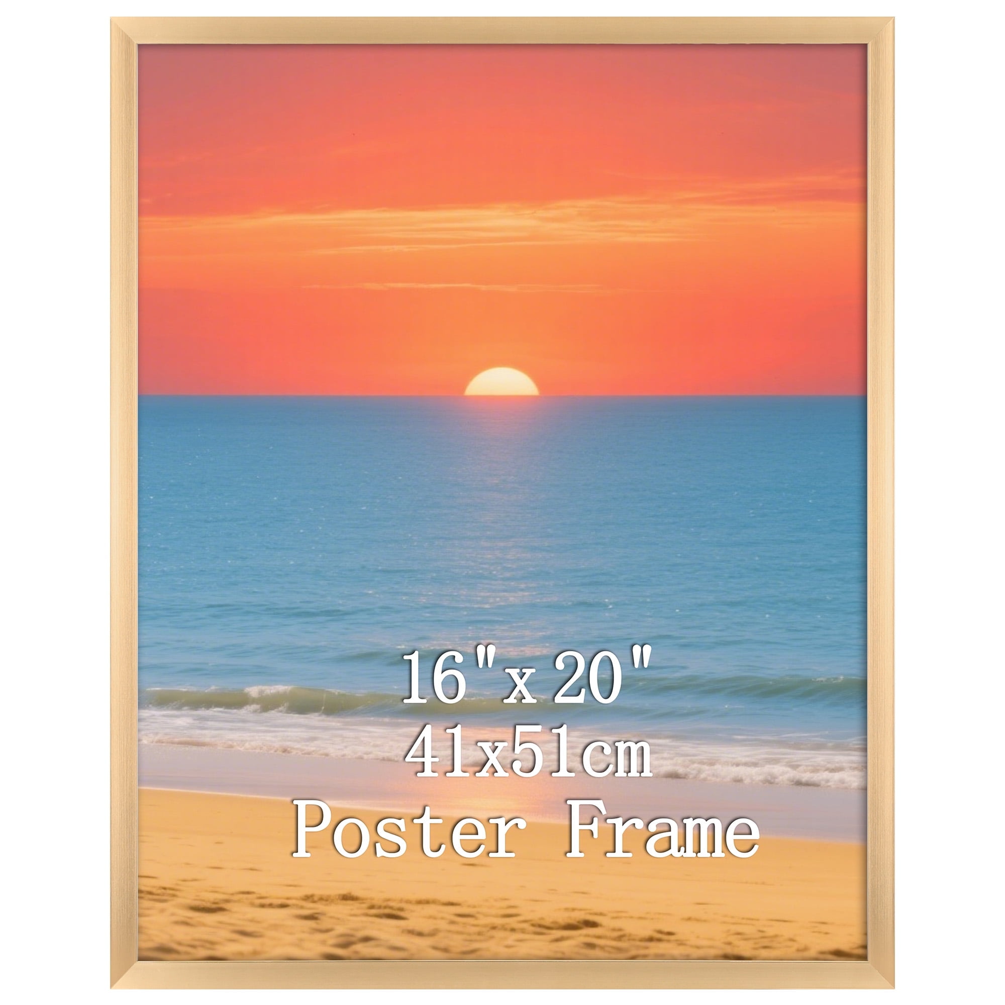 16x20 Frame Gold Photo Poster Frame for Wall Mounted - Walmart.com