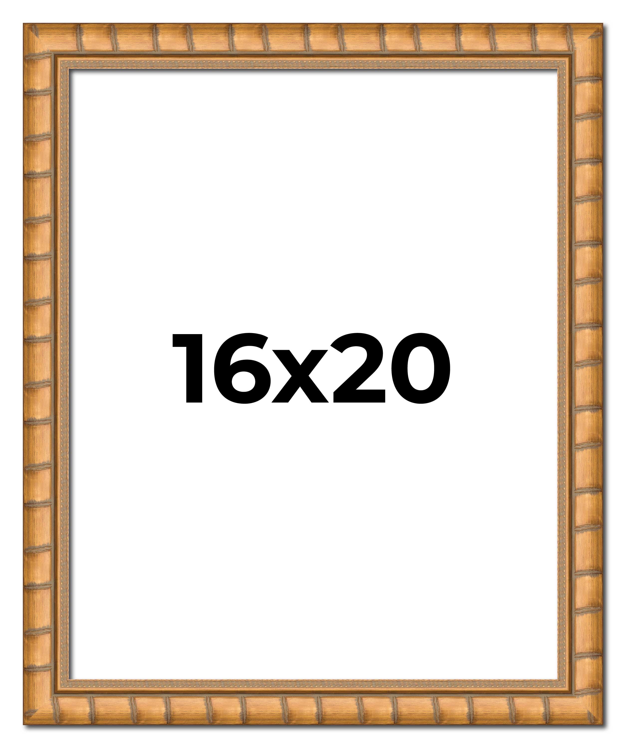 16x20 Frame Gold Real Wood Picture Frame Width 1.5 inches | Interior ...