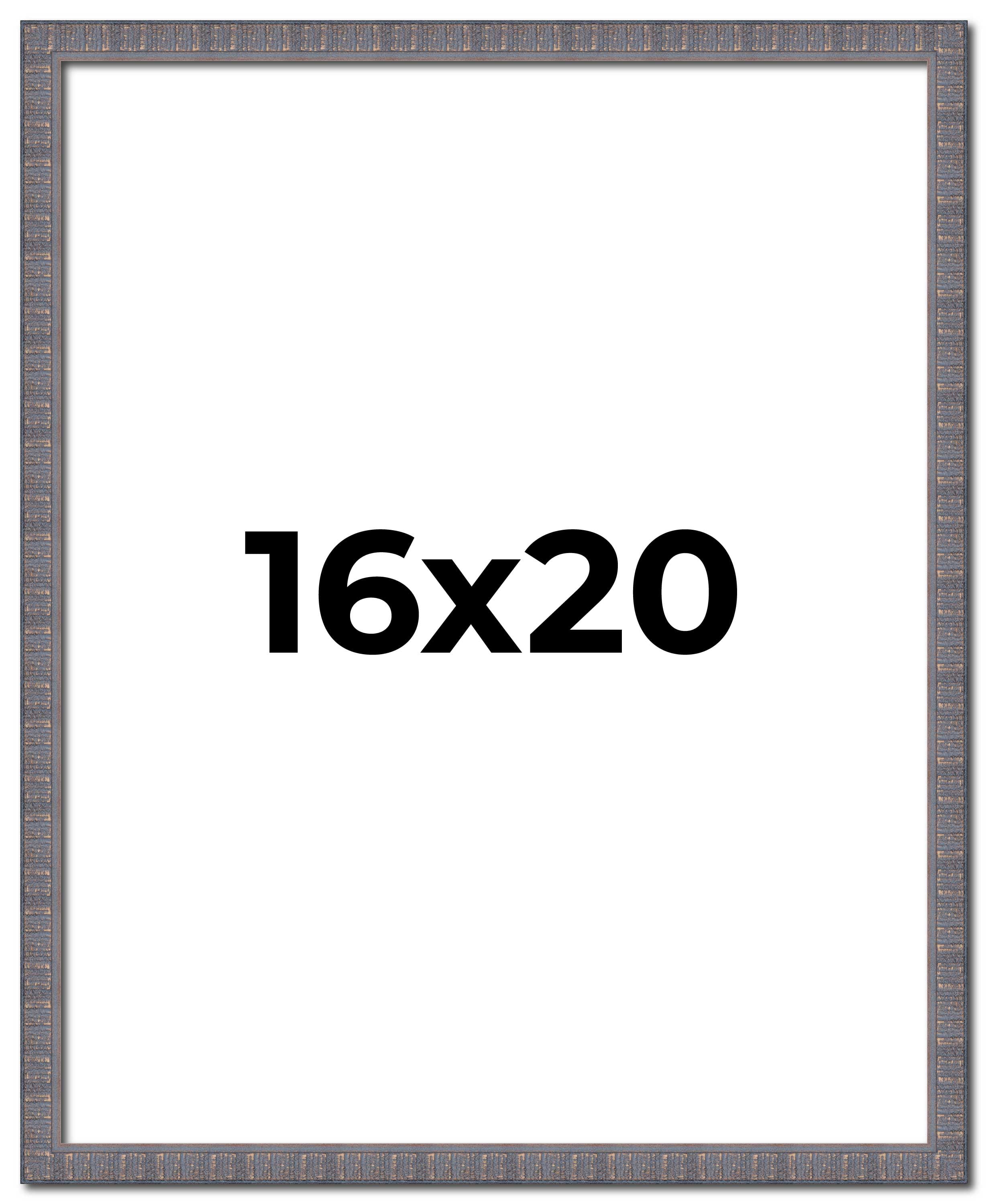 16x20 Frame Slate Blue Distressed Rustic Solid Wood Picture Frame | 0. ...