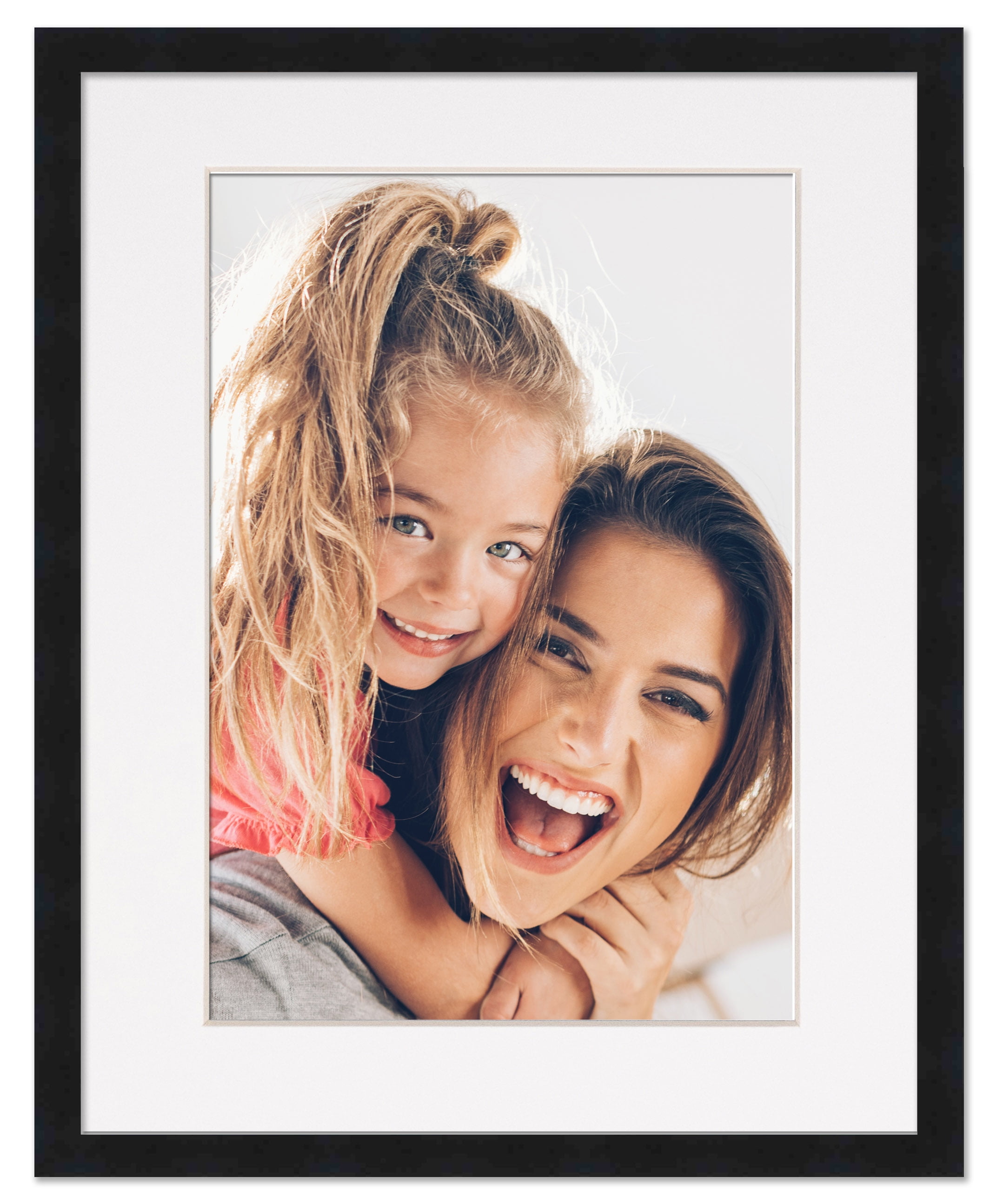 16x20 Frame with Mat - Black 18x24 Frame Wood Made to Display Print or ...