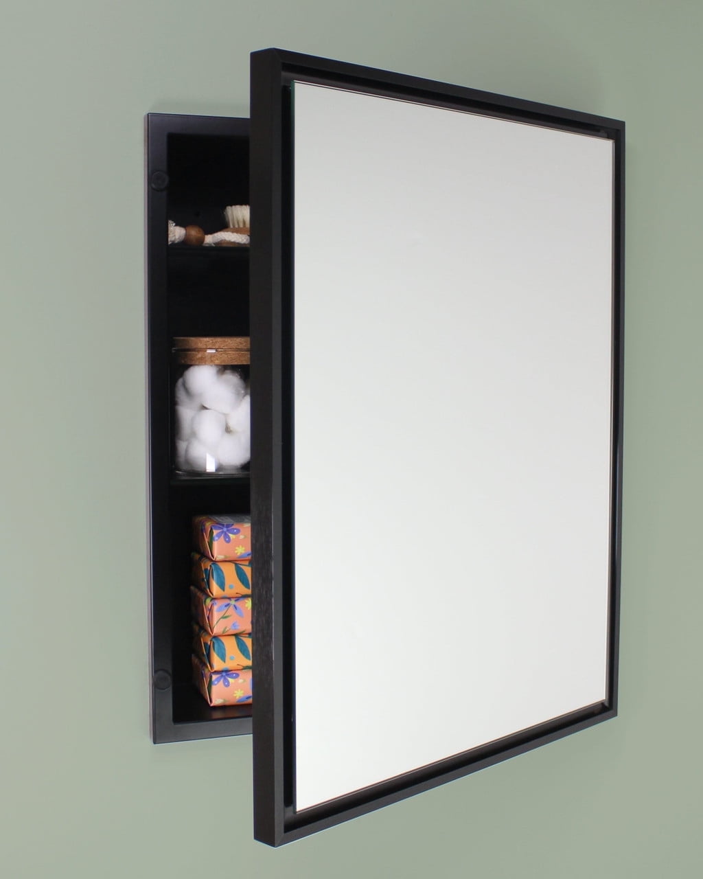 16x20 Parker Metro Metal Framed Rectangle Recessed Bathroom Medicine ...
