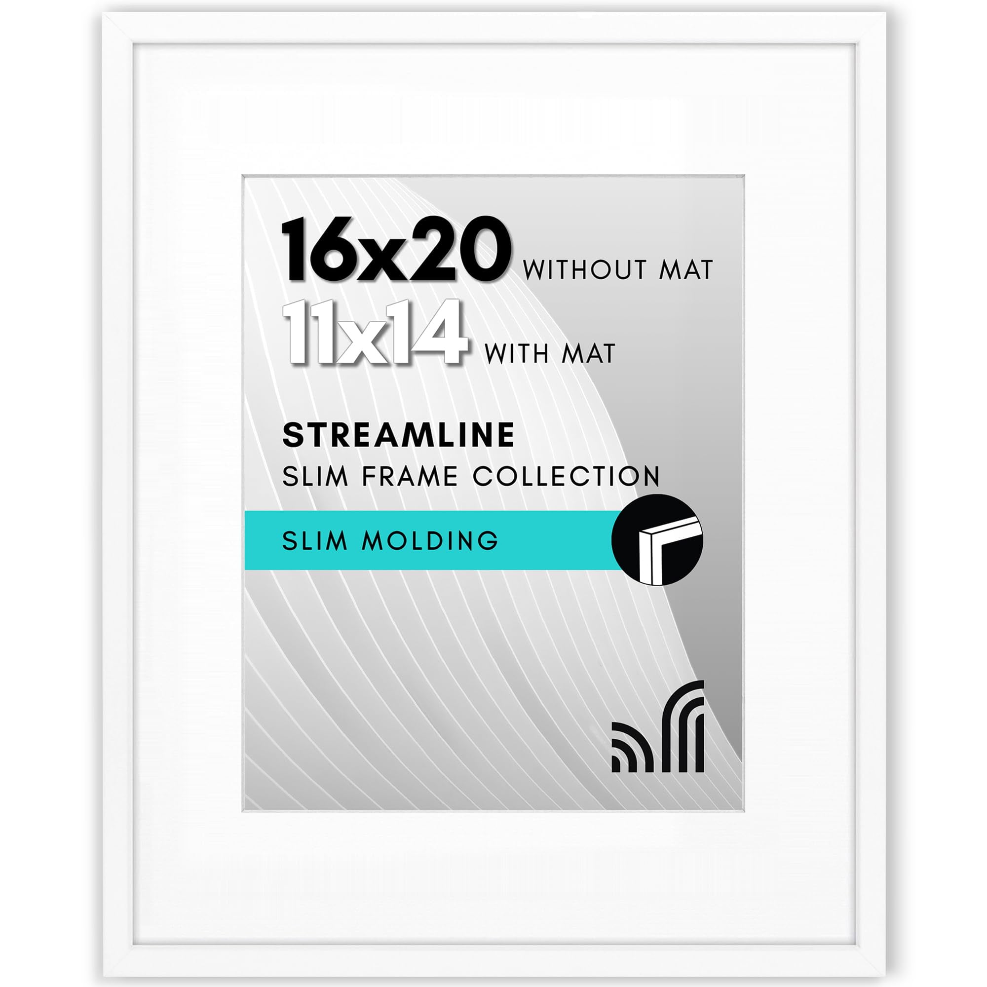 16x20 Photo Frame with Premium Plexiglass, Slim Border Design Fits ...