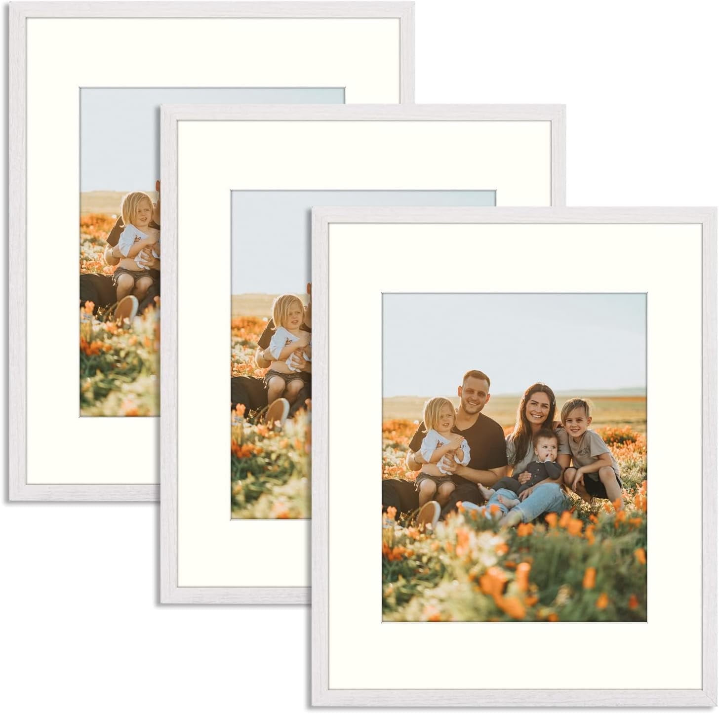 16x20 Picture Frame - 11x14 Photos with Mat or 16x20 Pictures Without ...