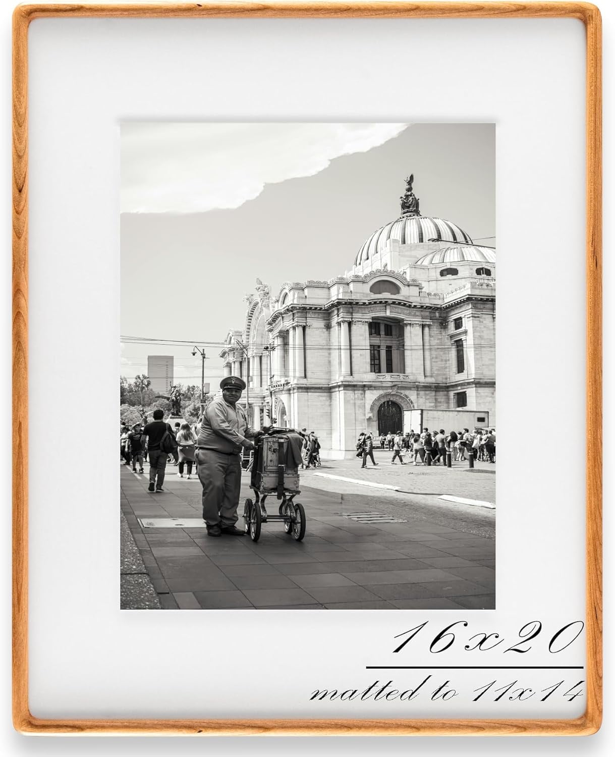 16x20 Picture Frame in Cherry Wood, Wall Gallery Poster Frame - Display ...