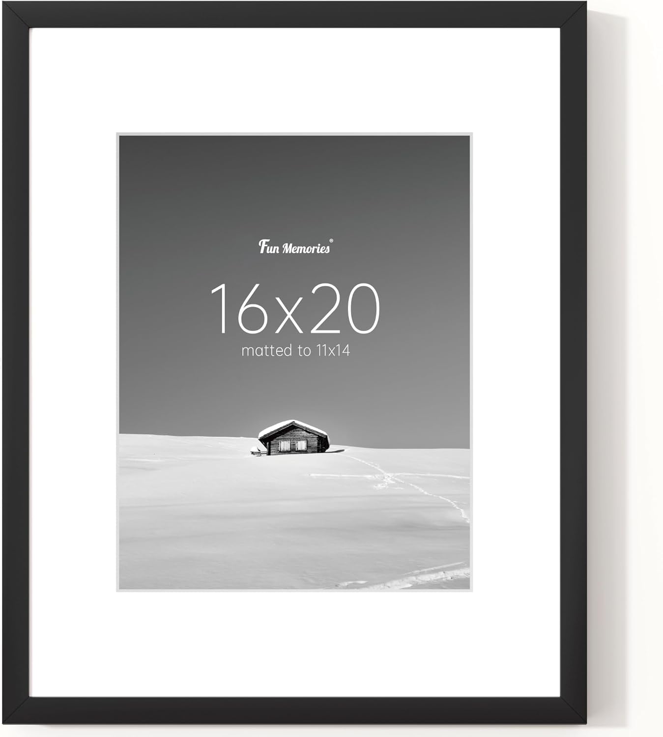 16x20 Picture Frame, Display Pictures 11x14 with Mat or 16x20 Without ...
