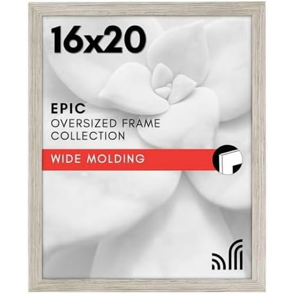 16x20 Picture Frame with Polished Plexiglass - Wide Picture Frames Made ...