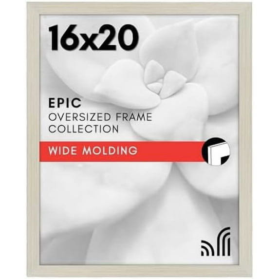 16x20 Picture Frame with Polished Plexiglass - Wide Picture Frames Made ...