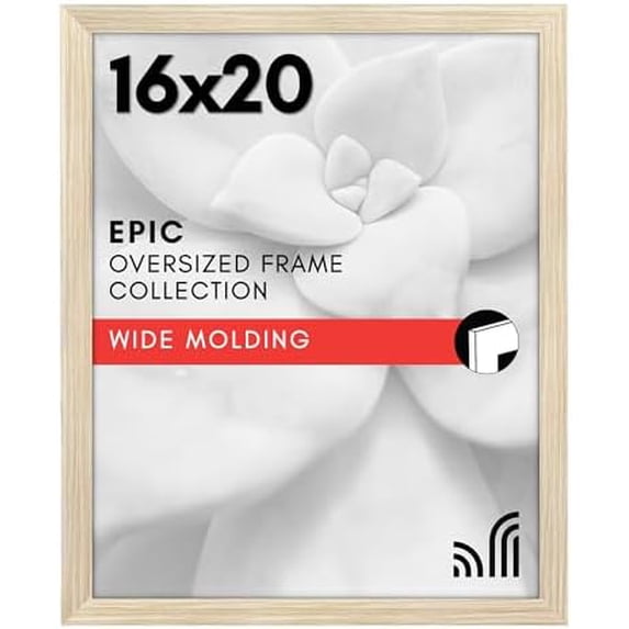 16x20 Picture Frame with Polished Plexiglass - Wide Picture Frames Made ...