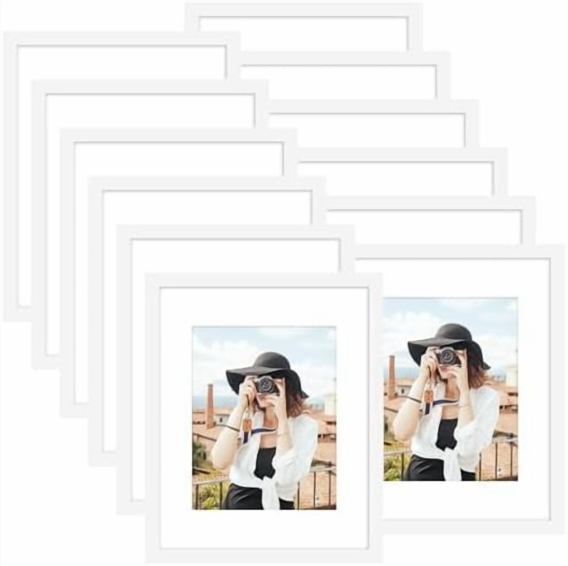16x20 Picture Frame Set of 12, Display 11 x 14 with Mat or 16 x 20 ...