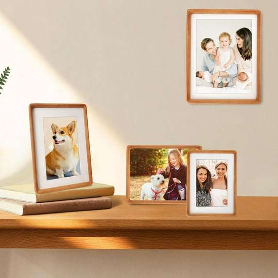 16x20 Picture Frame Wood 11x14 with Mat, Natural Solid Teak Wooden ...