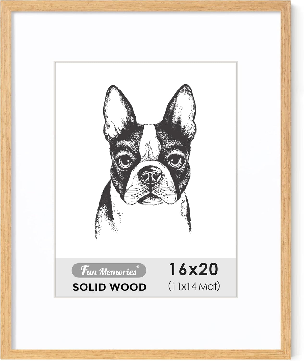 16x20 Picture Frame for Wall, Natural Wood 16 X 20 Photo Frame, 16x20 ...