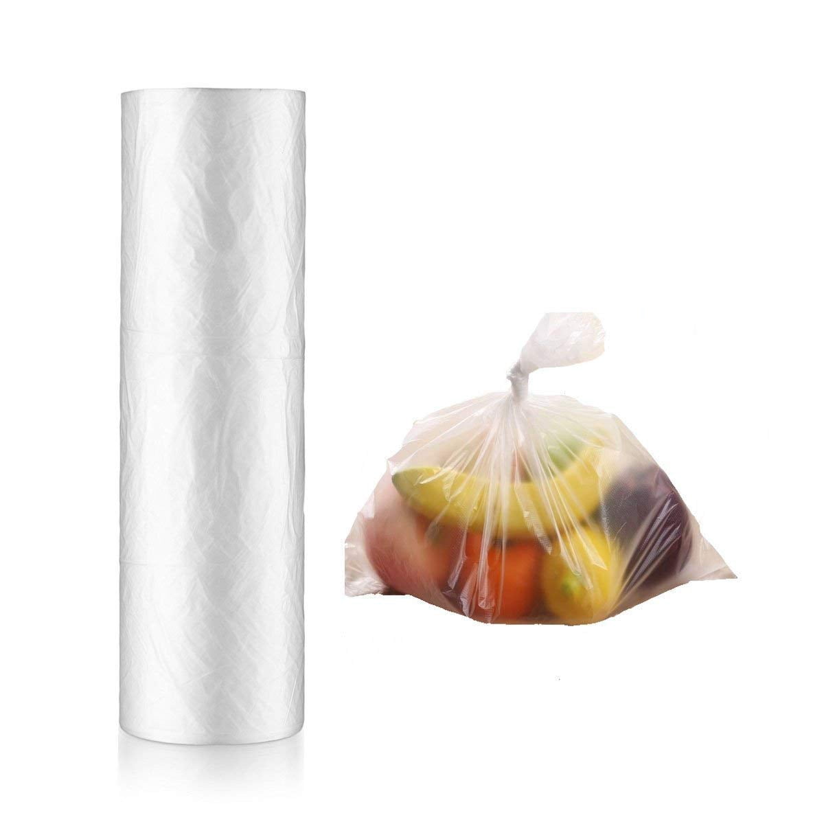 16x20 Clear Plastic Produce Bags on Roll, Safe Storage Bags for Fruits ...