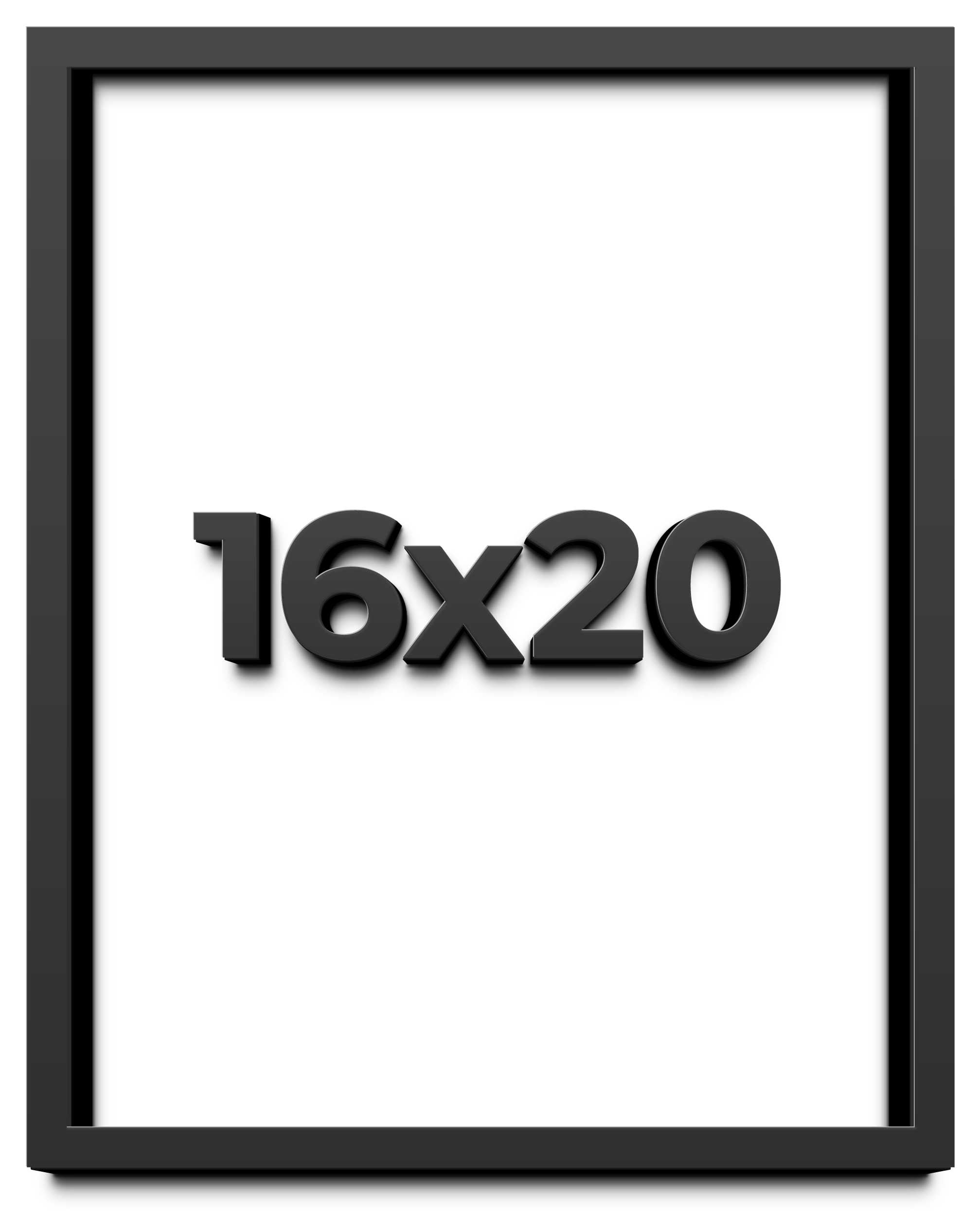 16x20 Shadow Box Frame Black | 1 inches Deep Real Wood Contemporary ...