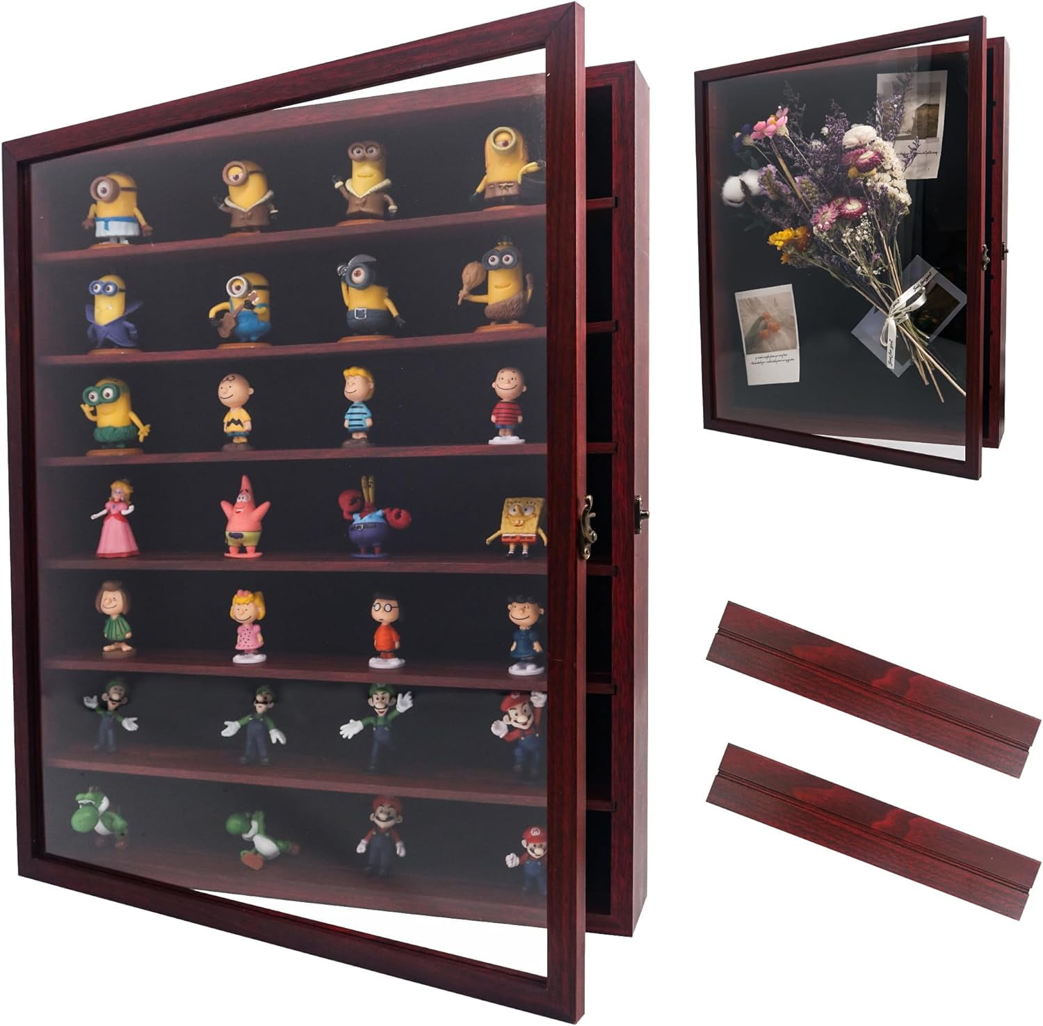 16x20 Shadow Box Frame with Removable Shelves, Red Deep Memory Box ...