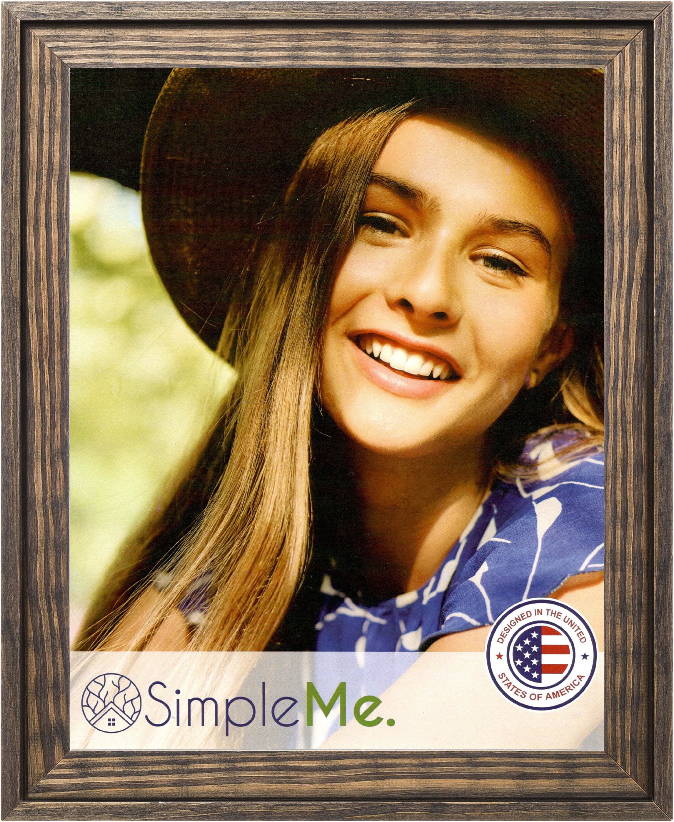 16x20 Solid Wood Poster Picture Frame with Glass - Rustic Natural ...