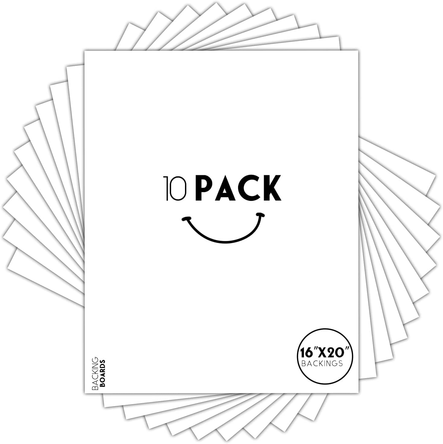 16x20 White Backing Board, Backer Boards for Frame, Picture (10 Pack ...