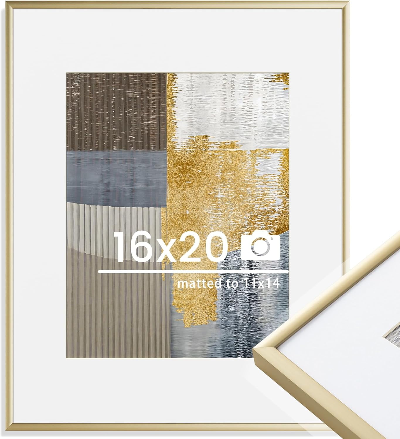 16x20 inch Metal Picture Frame - 16 x 20 Thin Aluminum Photo Frames ...