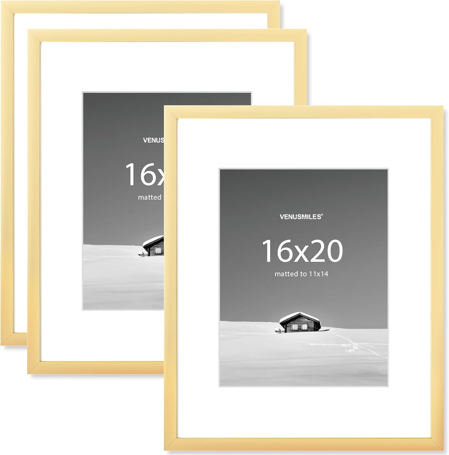16x20 inch Picture Frame, 16x20 Photo Frames with 11x14 Removable Mat ...