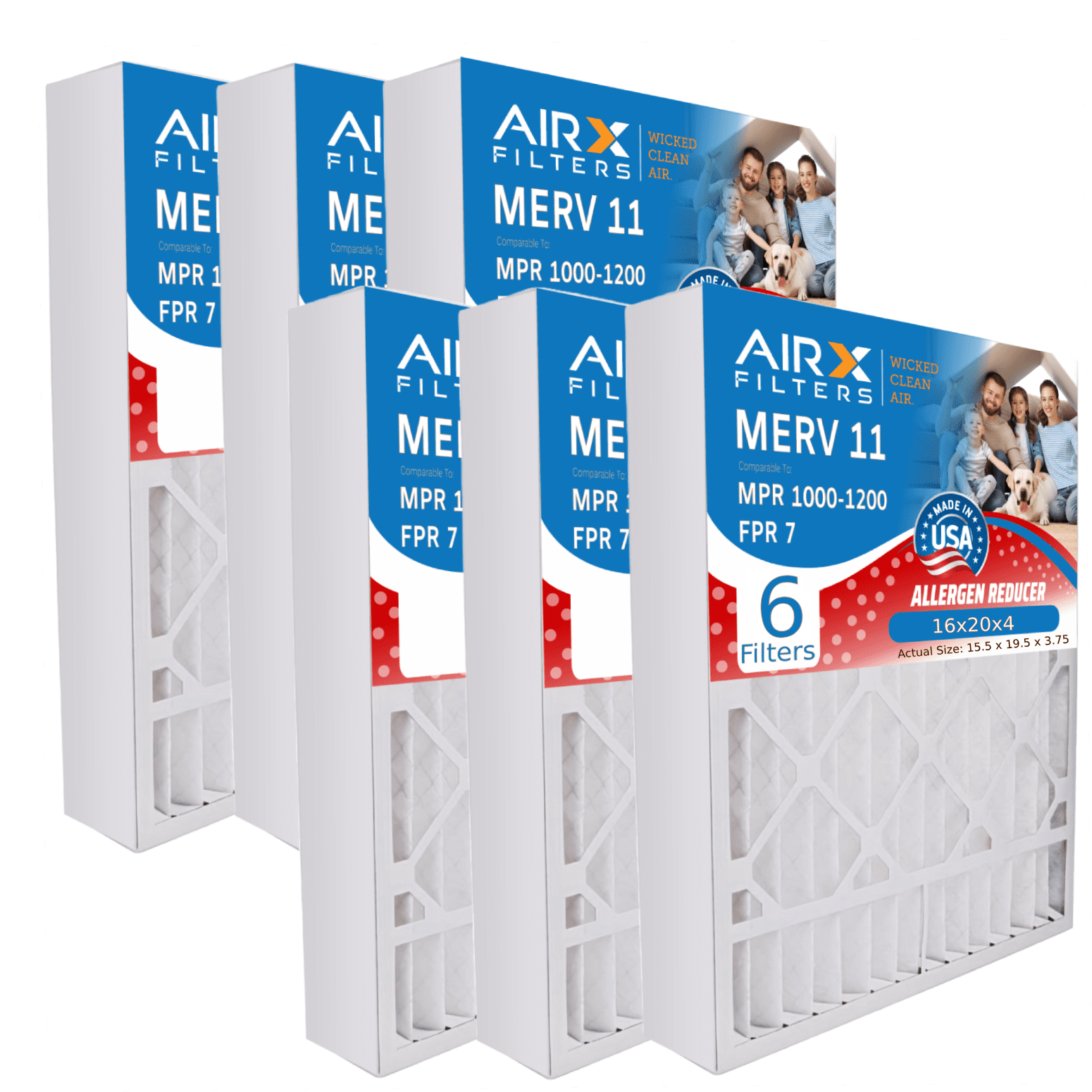 16x20x4 Air Filter MERV 11 Comparable to MPR 1000, MPR 1200 & FPR 7 ...