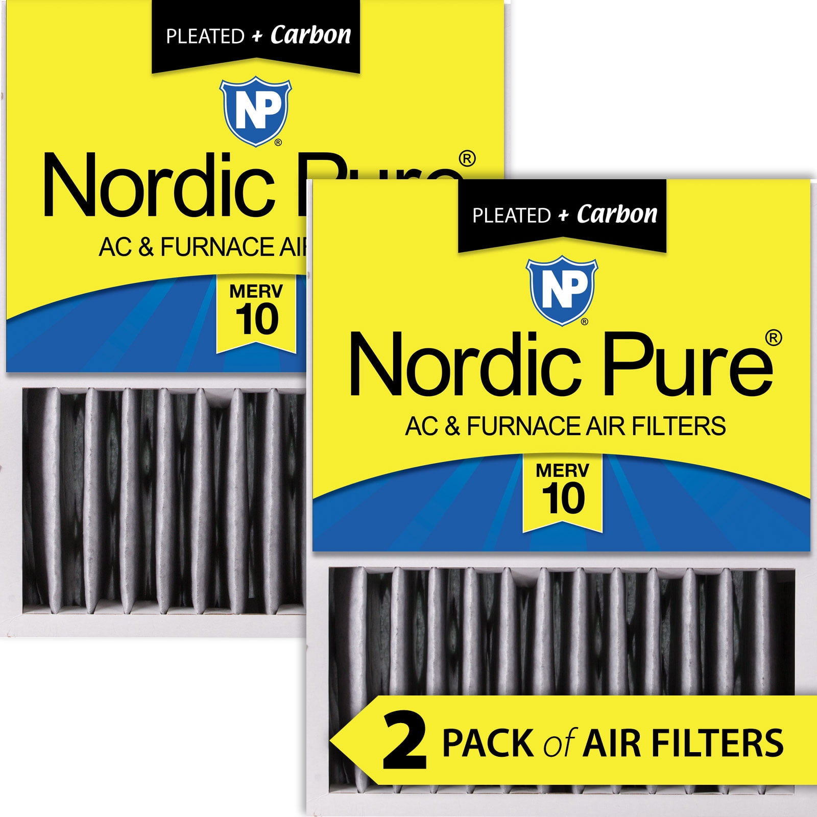 16x20x5 (4 3/8) Honeywell Replacement Air Filters Merv 10 Plus Carbon 2 ...