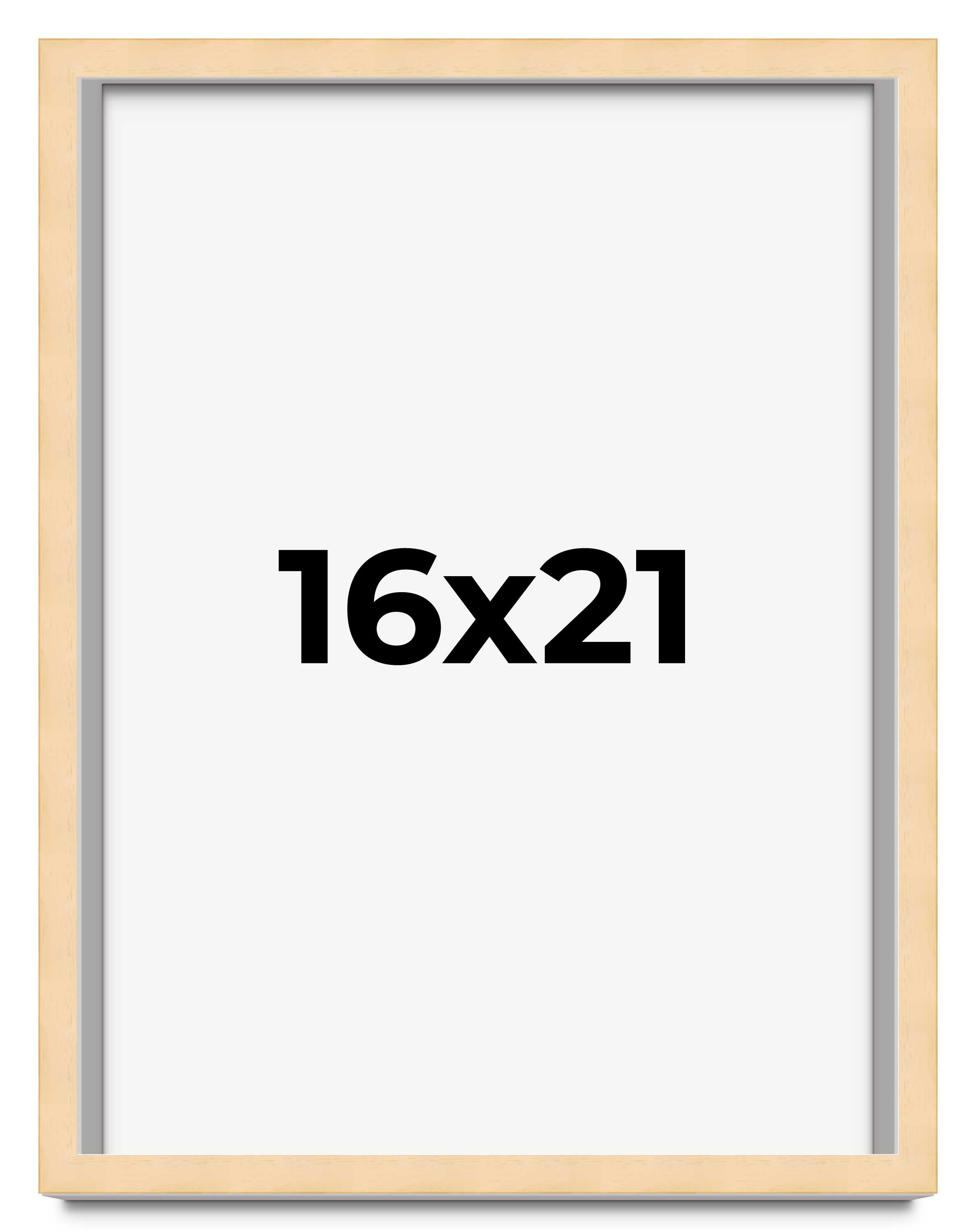 16x21 Shadow Box Frame Brown | 0.875 Inches Deep Real Wood Contemporary ...
