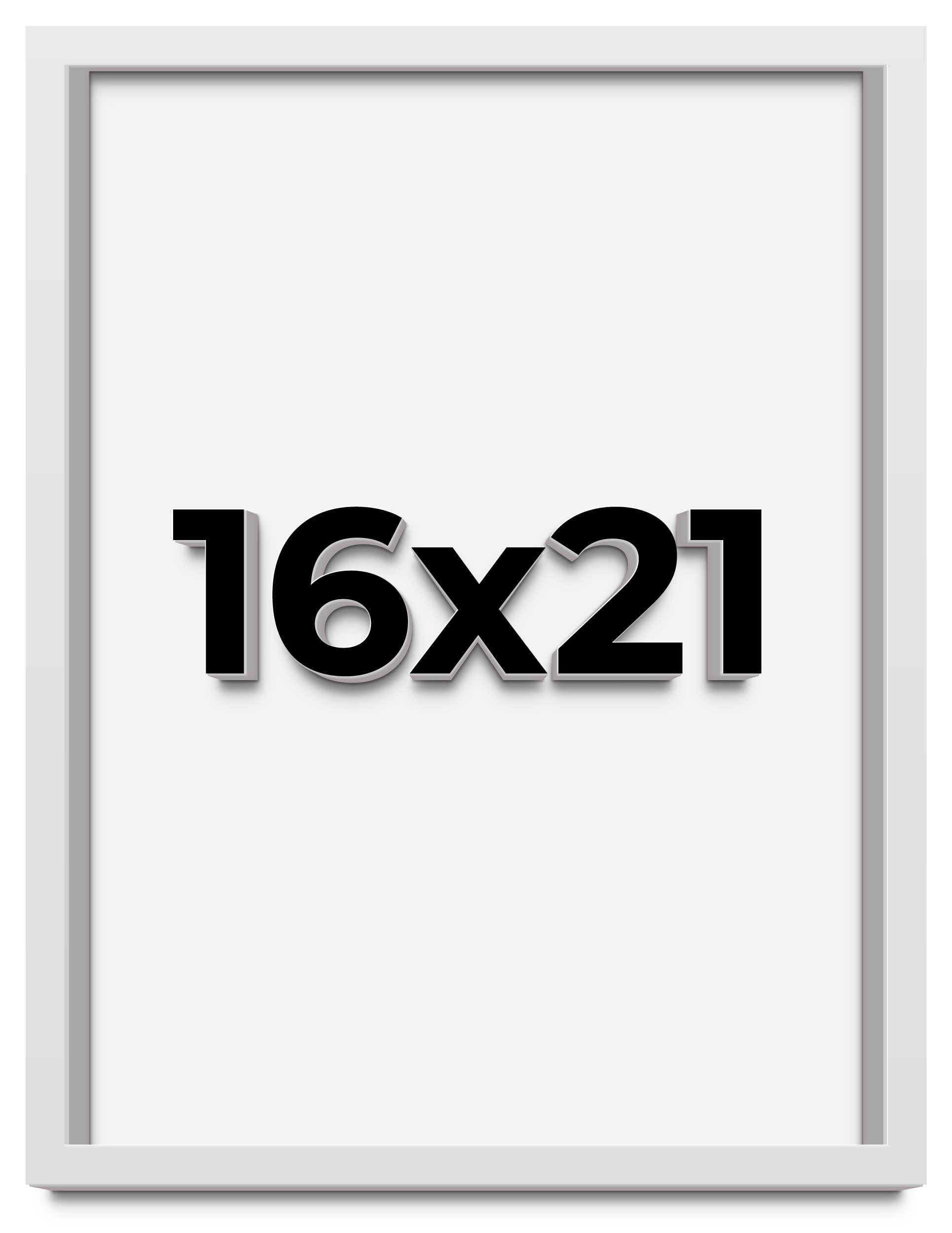 16x21 Shadow Box Frame White | 1 Inches Deep Real Wood Contemporary ...