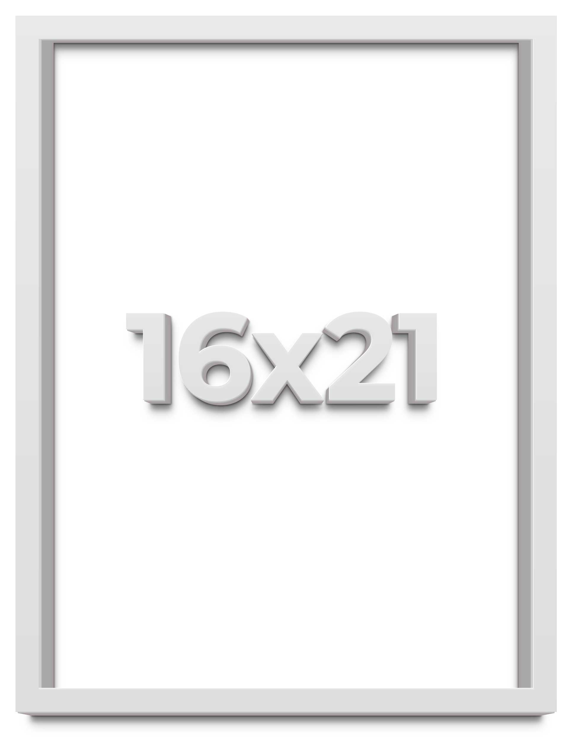 16x21 Shadow Box Frame White | 2 Inches Deep Real Wood Contemporary ...