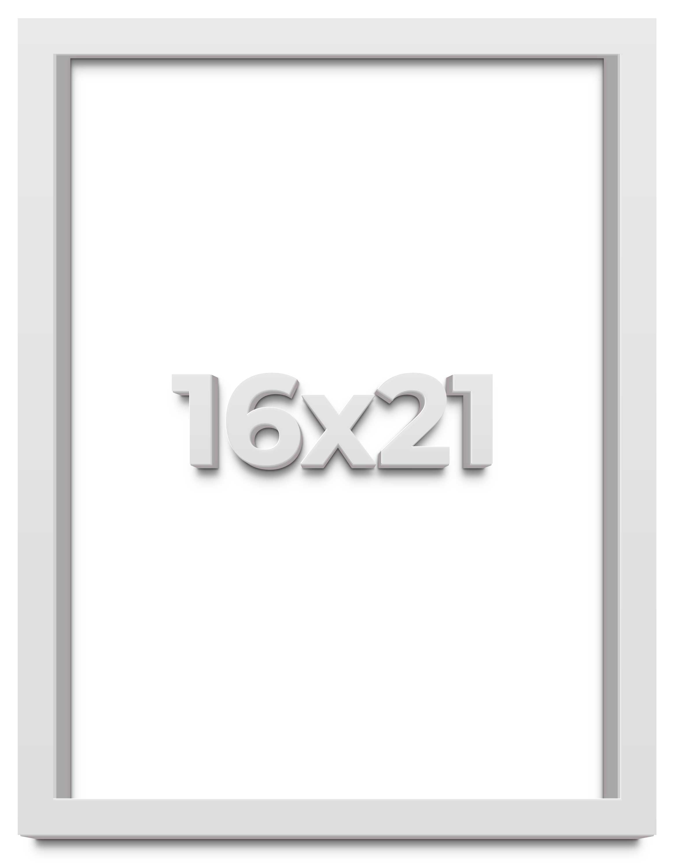 16x21 Shadow Box High Gloss White Display Frame | 1.625 Inches Deep | 1 ...