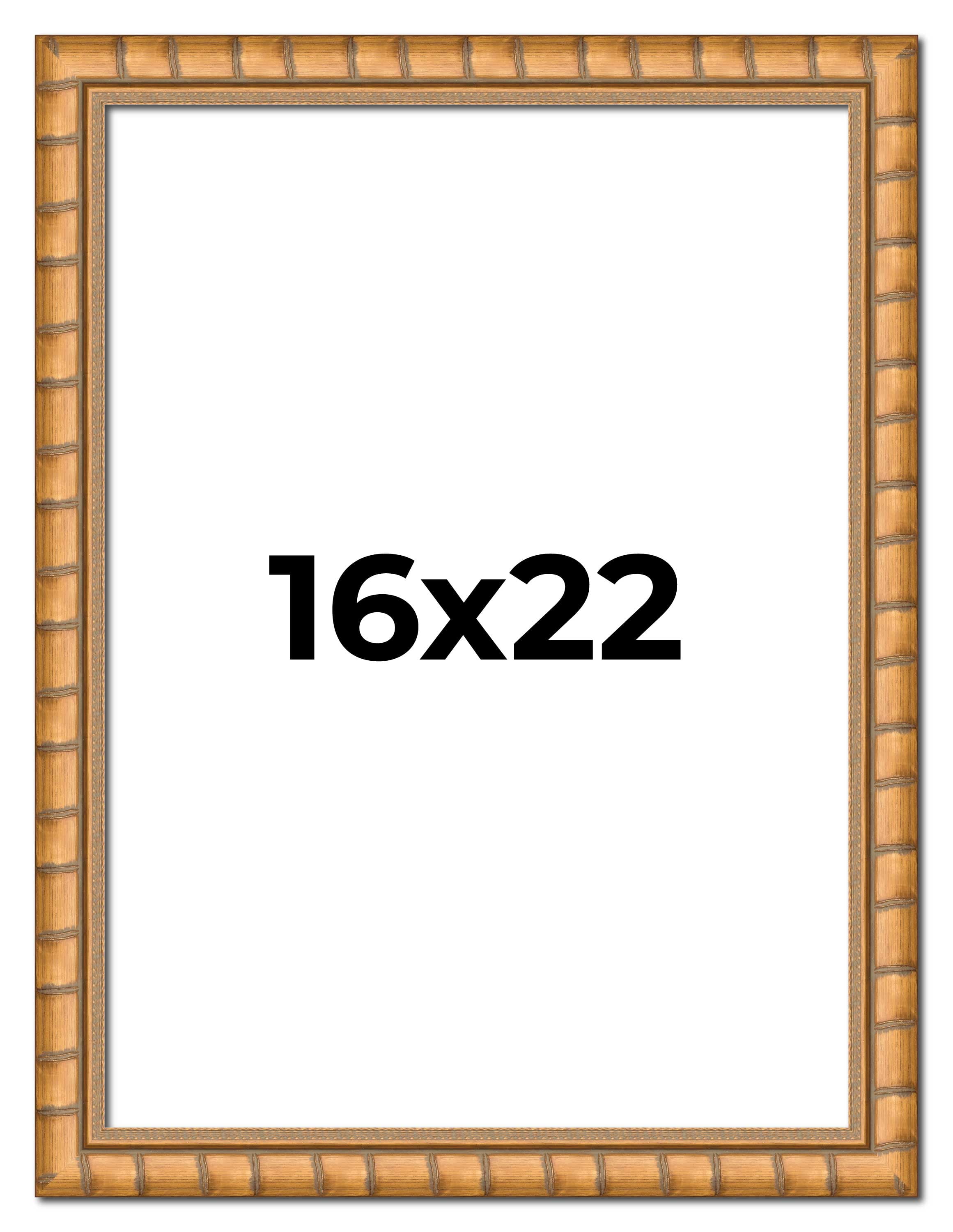 16x22 Frame Gold Real Wood Picture Frame Width 1.5 inches | Interior ...