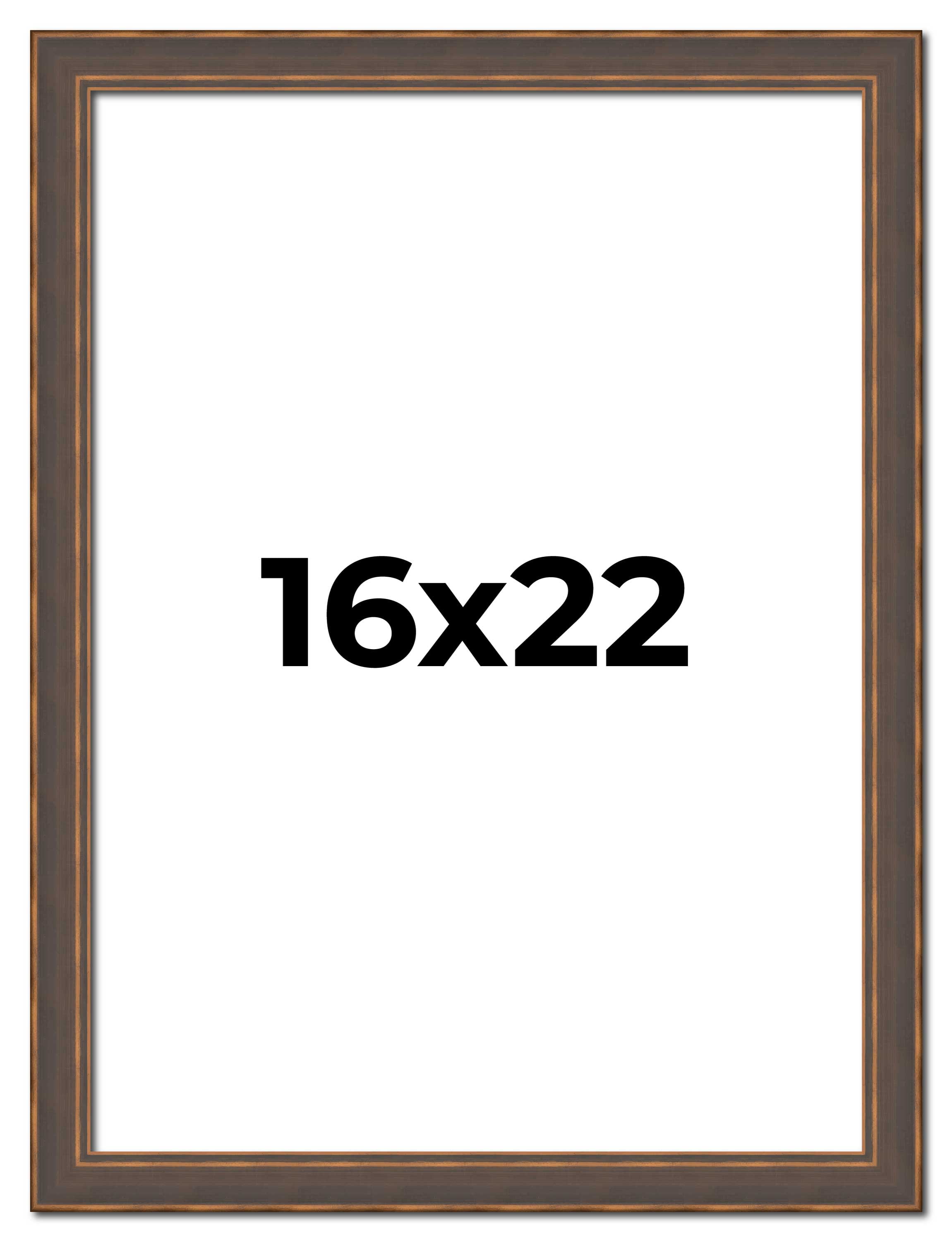 16x22 Frame Golden Caramel Solid Wood Bronze Picture Frame | 1.25 Inch ...