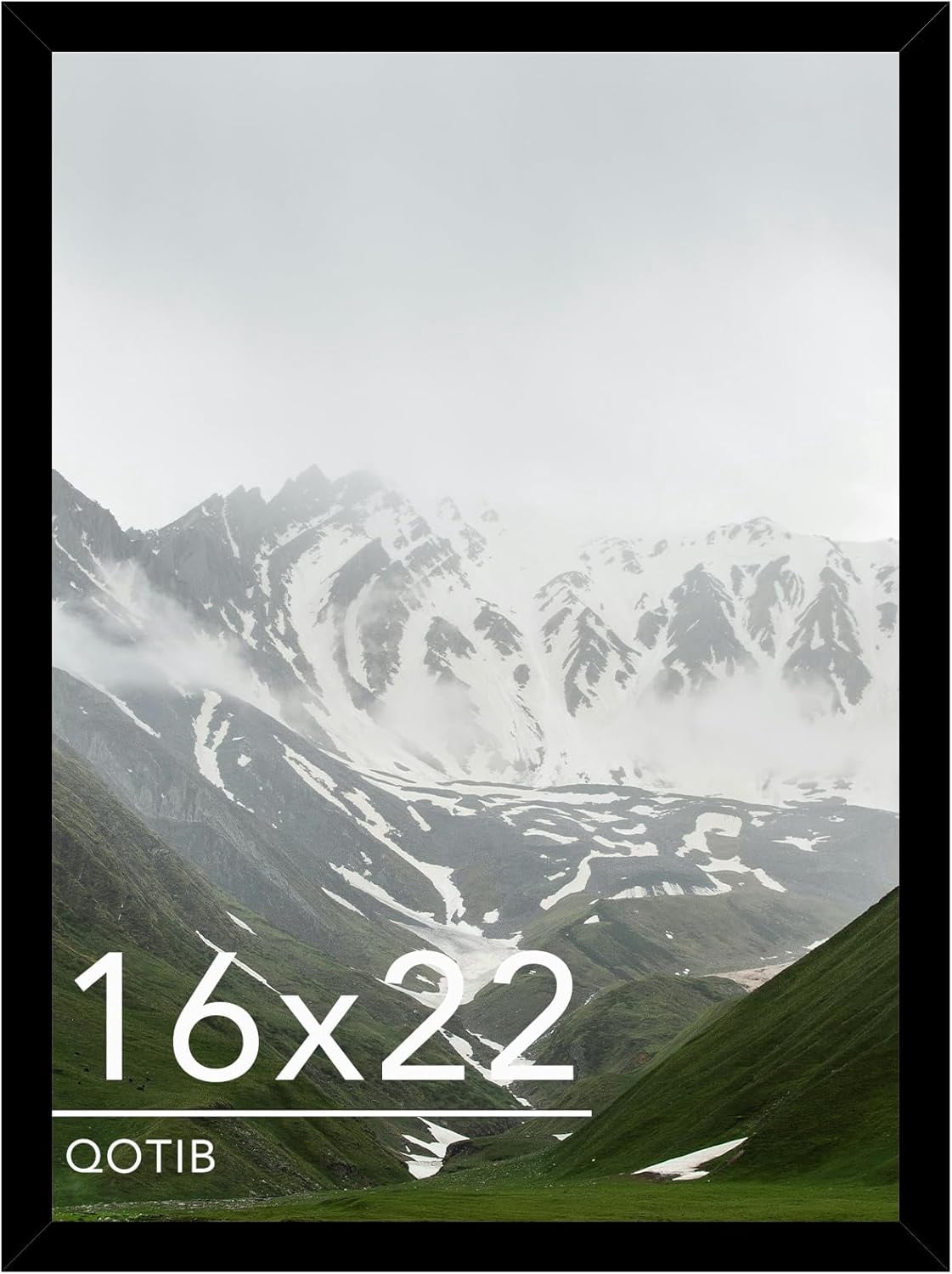 16x22 Picture Frame Black for Wall Mounting, Horizontal and Vertical ...