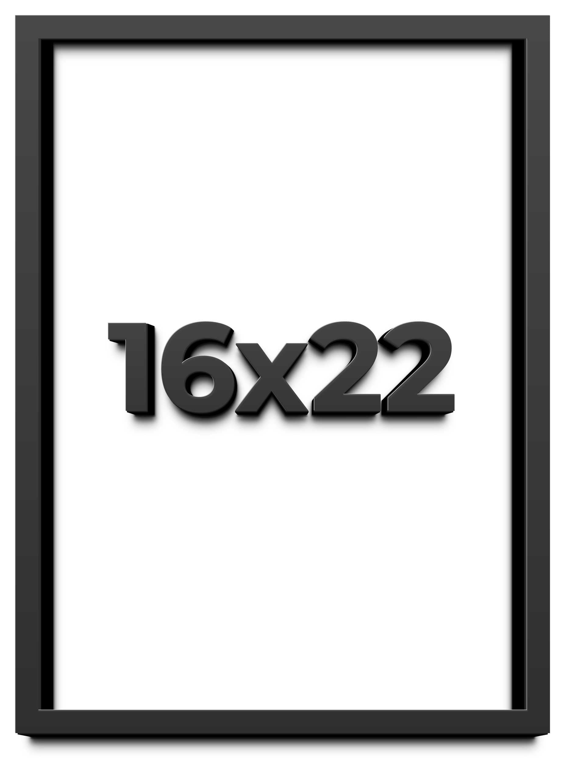 16x22 Shadow Box Frame Black | 1 inches Deep Real Wood Contemporary ...
