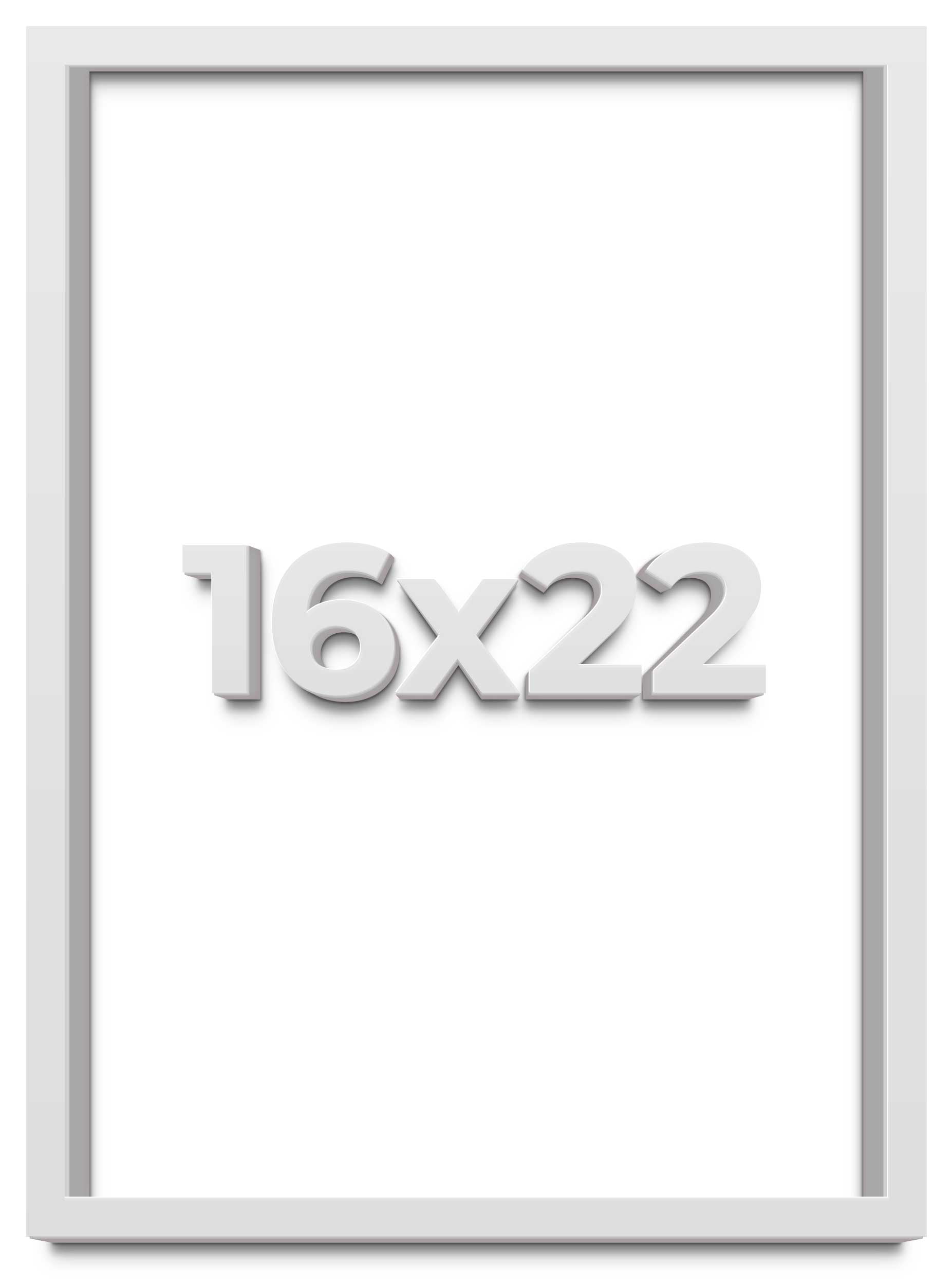 16x22 White Shadowbox Frame - Interior Size 16x22x1.75 Inches - Made to ...